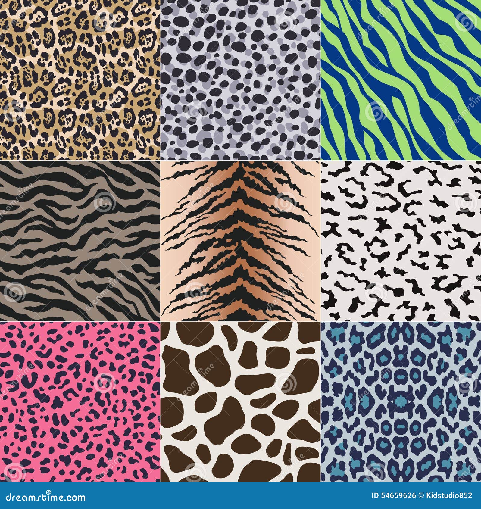 Seamless Animal Skin Texture Background Vector Illustration ...