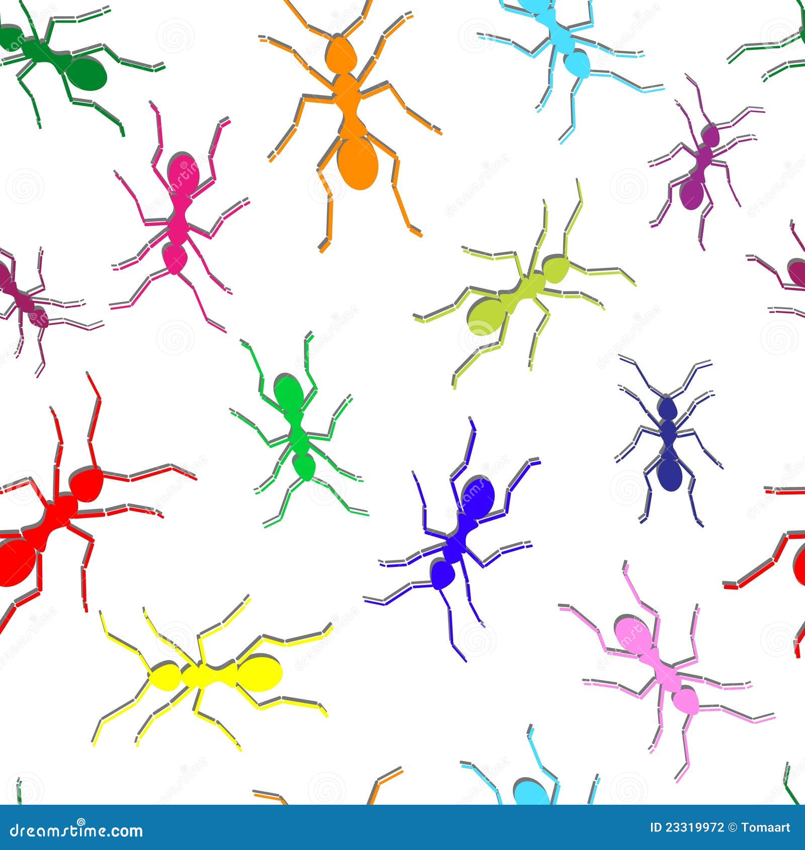 Seamless ant pattern stock vector. Illustration of wallpaper - 23319972
