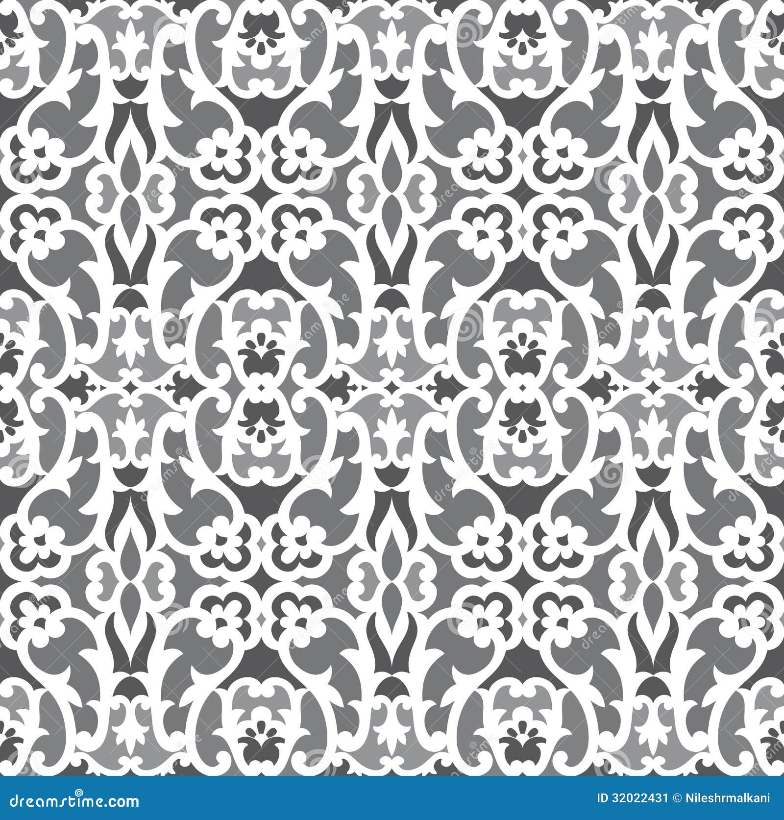 Seamless antique wallpaper stock vector. Illustration of grey - 32022431