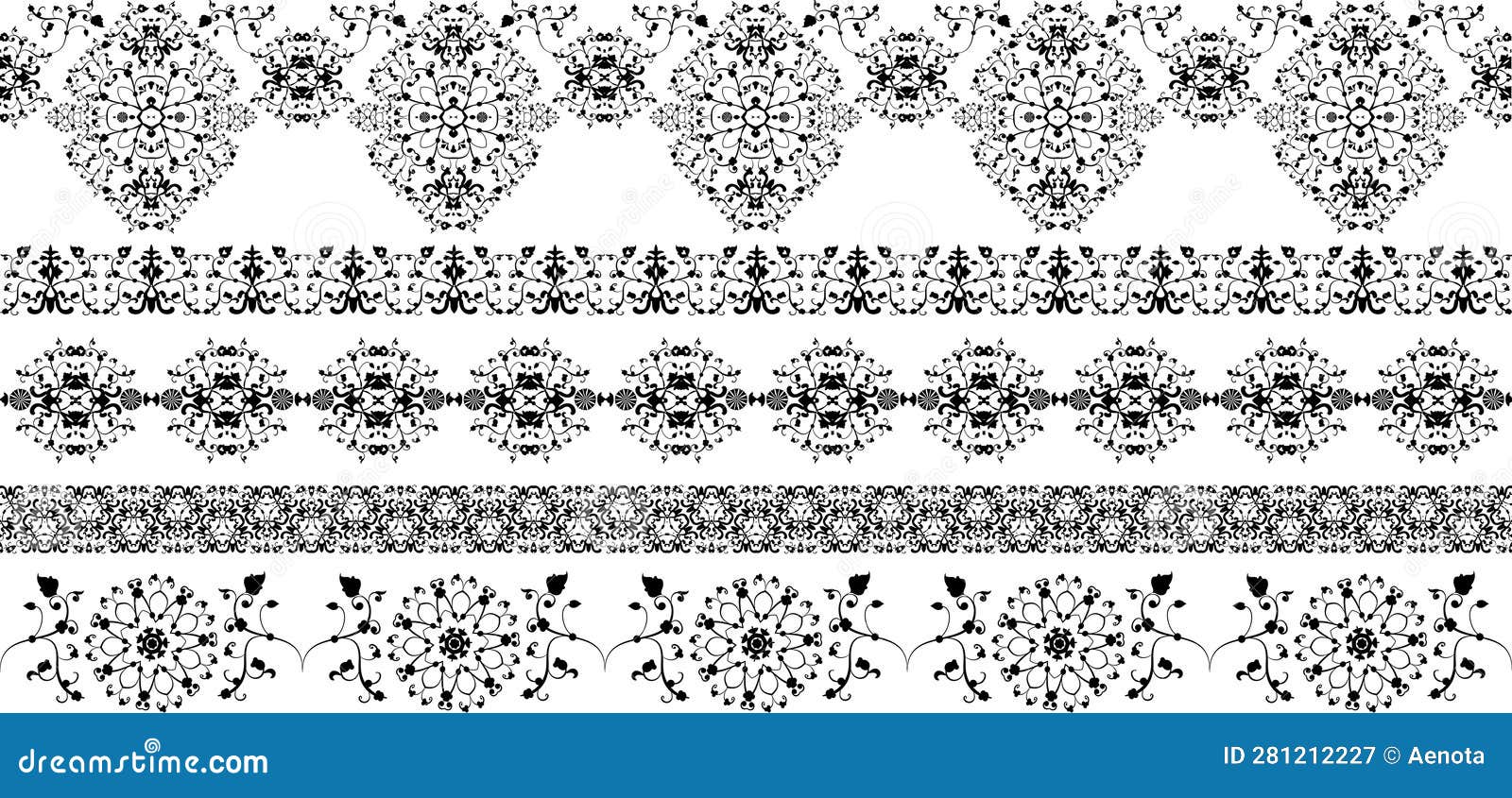 Seamless Arabesque Borders - Vector Illustration Stock Vector ...