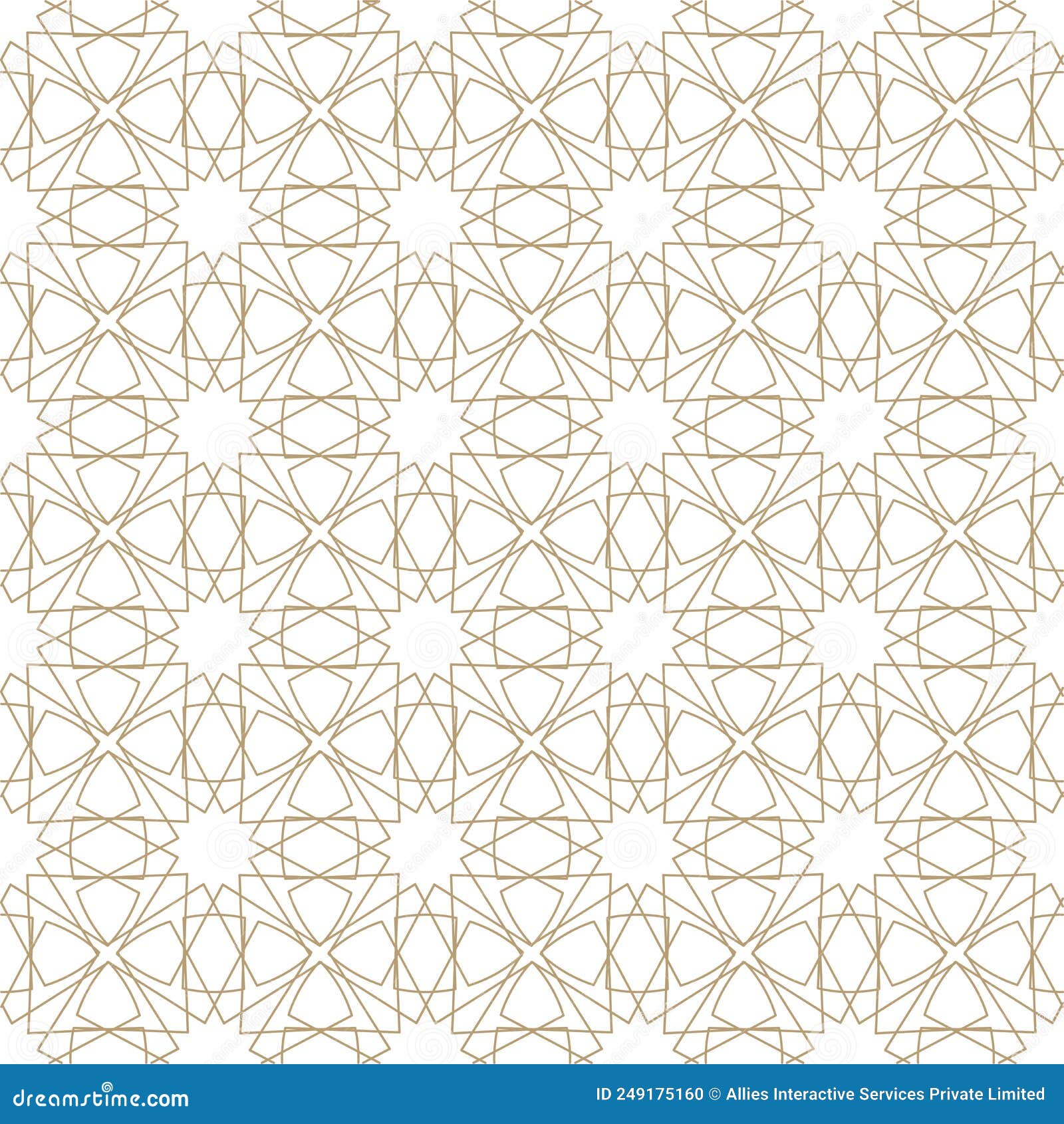 Seamless Arabesque Pattern on White Background Stock Illustration ...