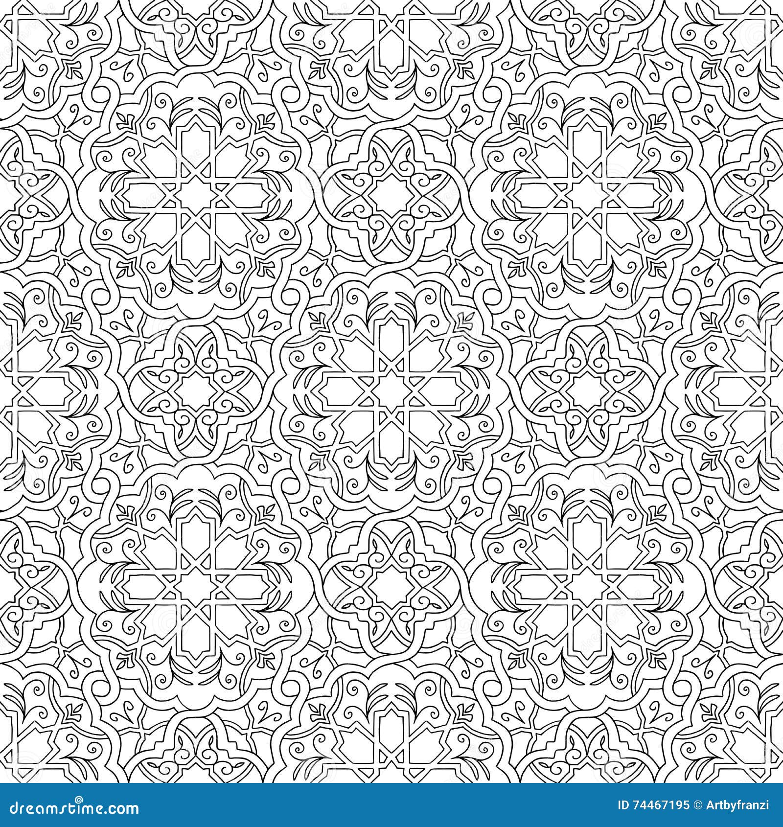 Seamless arabesque pattern stock vector. Illustration of arabesque ...