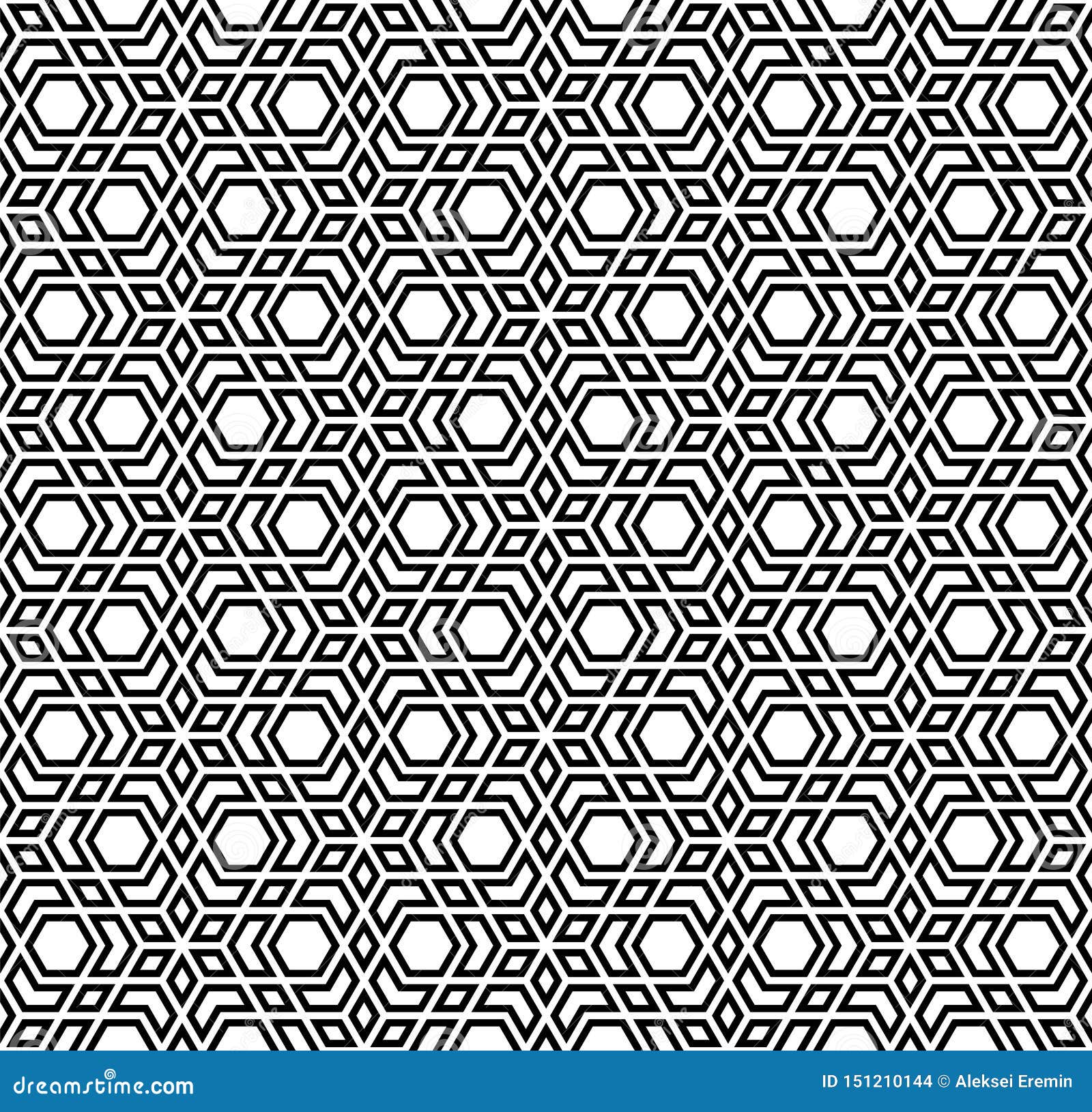 Seamless Arabic Geometric Ornament in Black and White Stock Vector ... Seamless Arabic Geometric Ornament in Black and White Stock Vector ...
