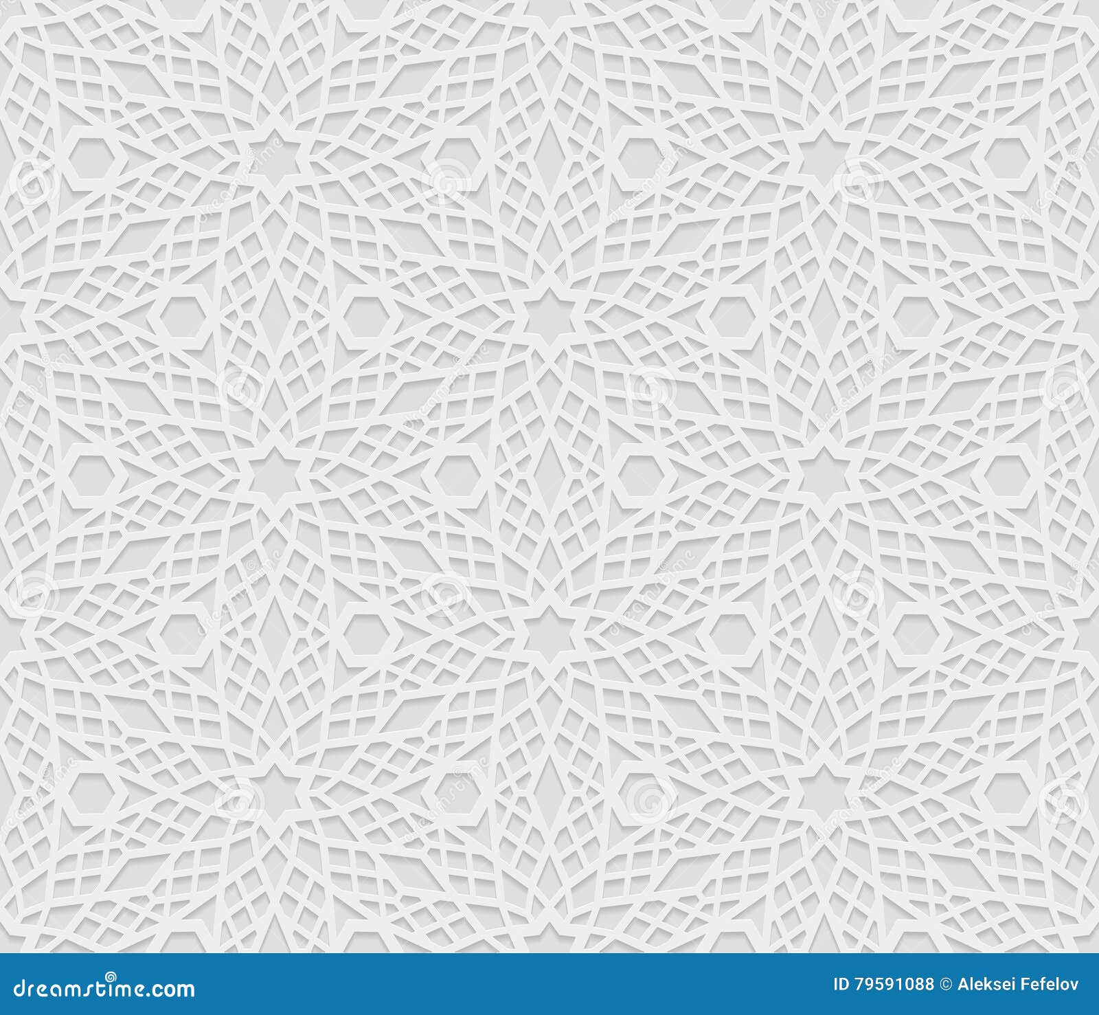Seamless Arabic Geometric Pattern, 3D White Pattern, Indian Ornament ...