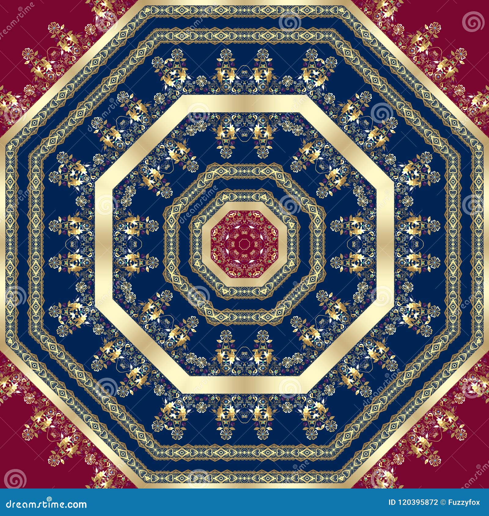 Seamless Arabic Lace Ornamental Pattern Stock Illustration ...