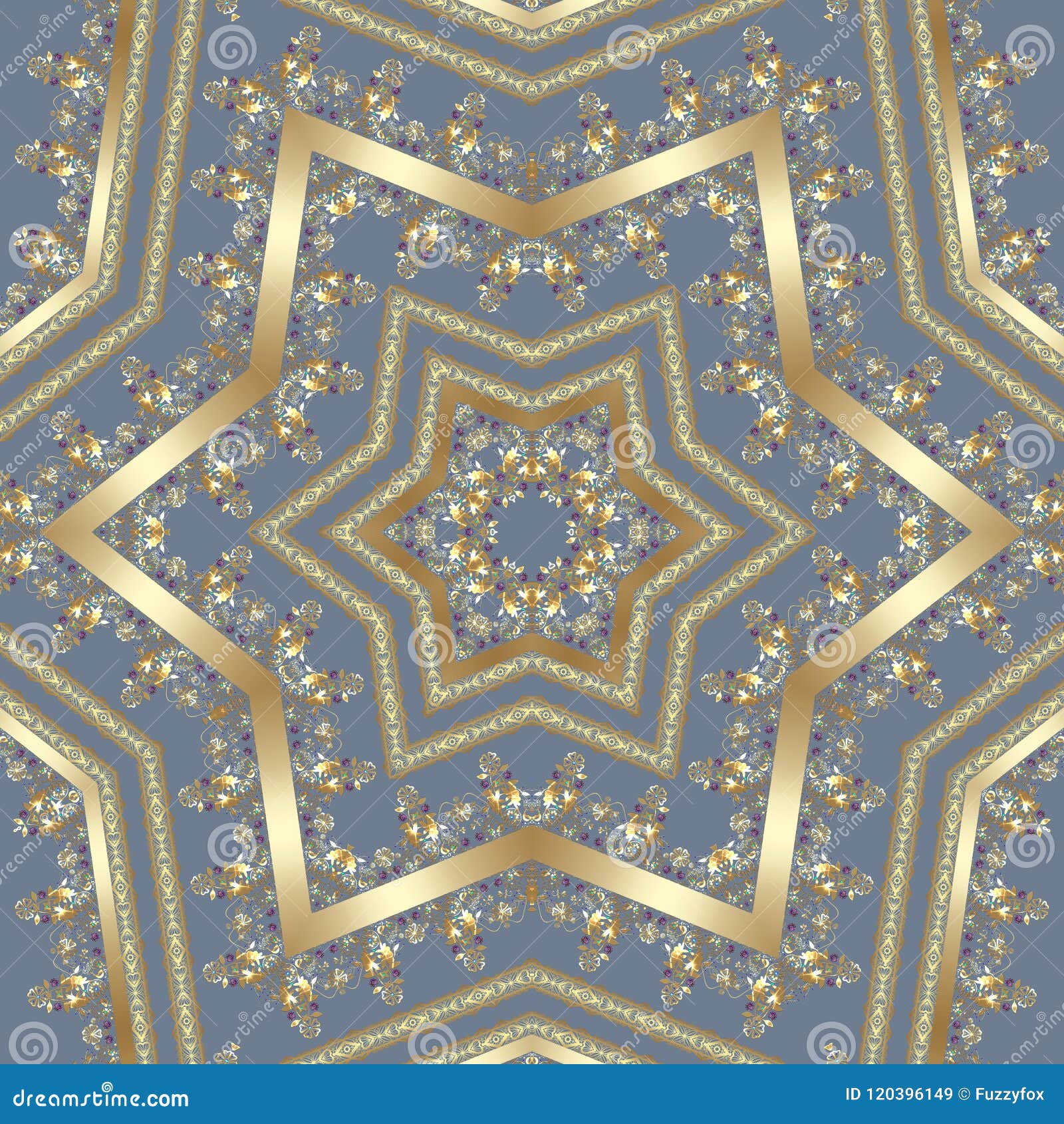 Seamless Arabic Lace Ornamental Pattern Stock Illustration ...