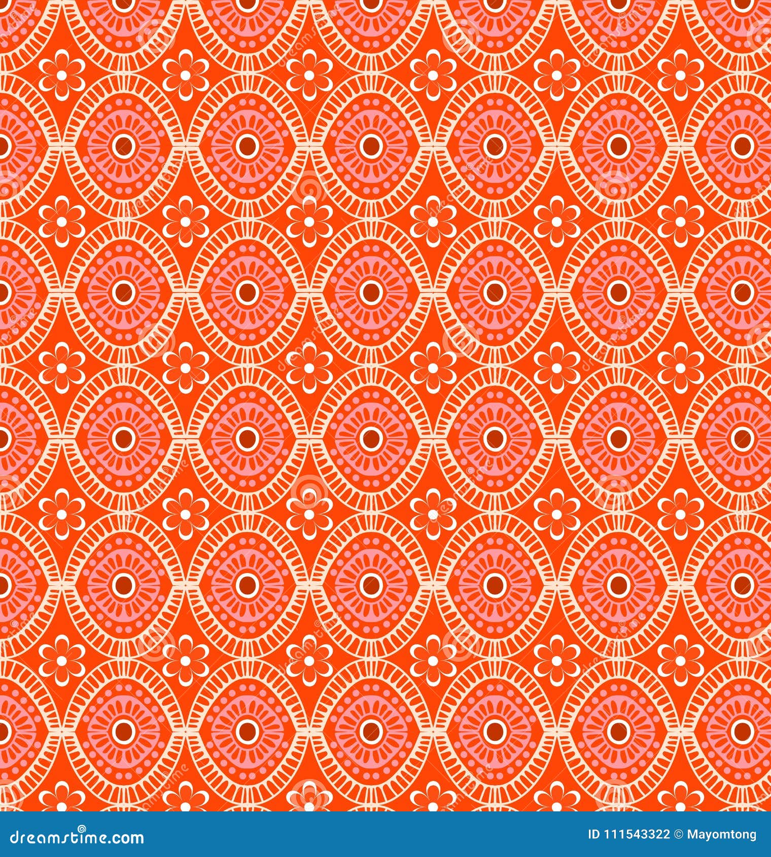 An Arabic Style Vector Pattern Orange Stock Vector - Illustration of ...