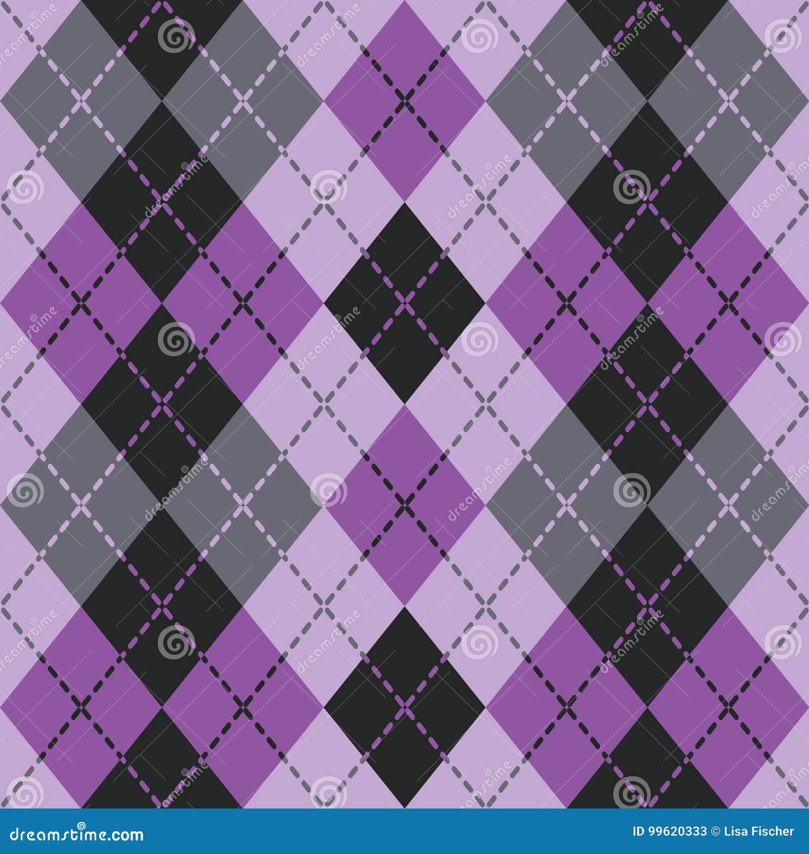 Preppy Purple Blue Hippie Flower Pattern Stock Illustration ...