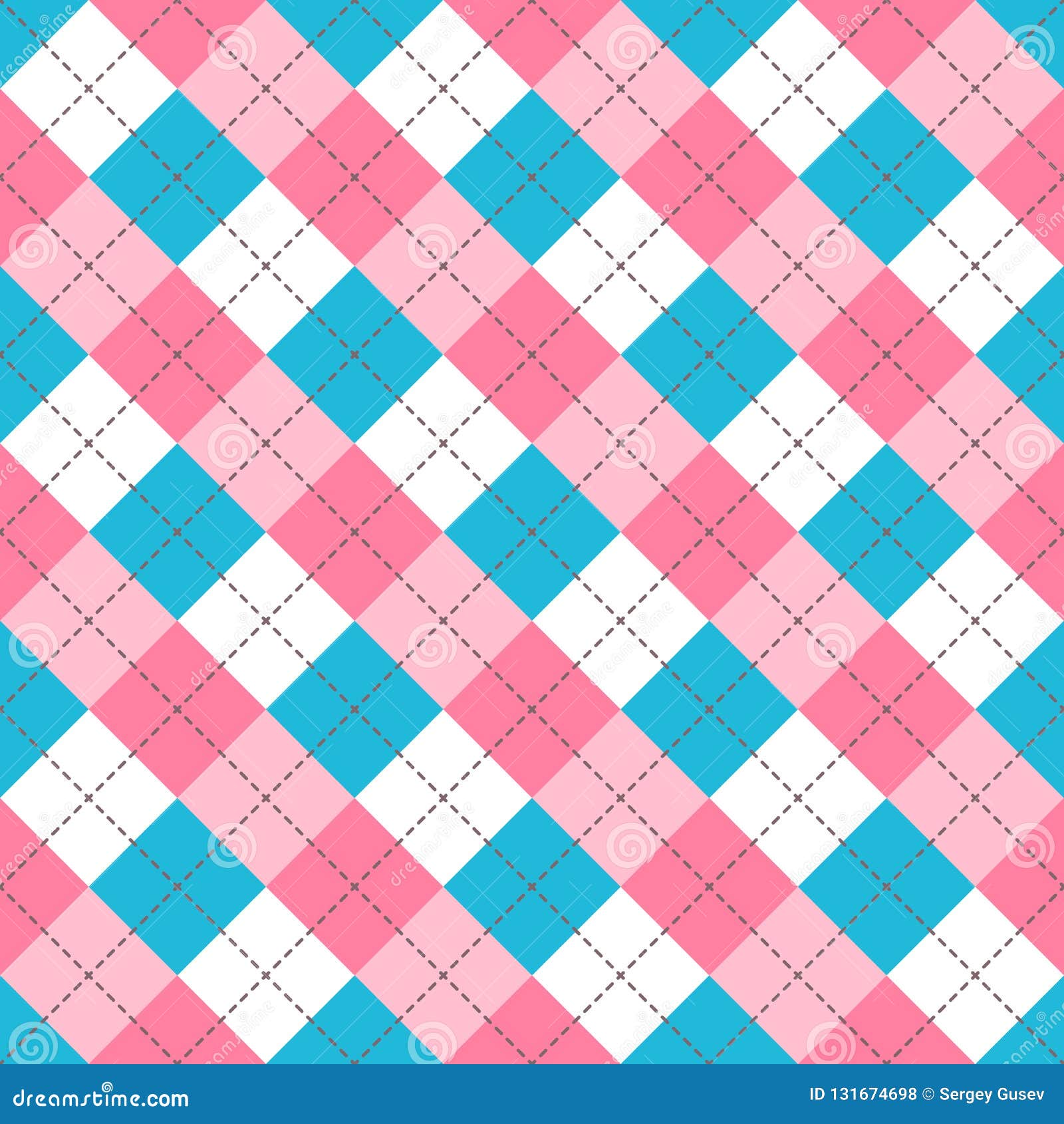 Seamless Argyle Plaid Blue Pattern. Diamond Check Stock Vector ...