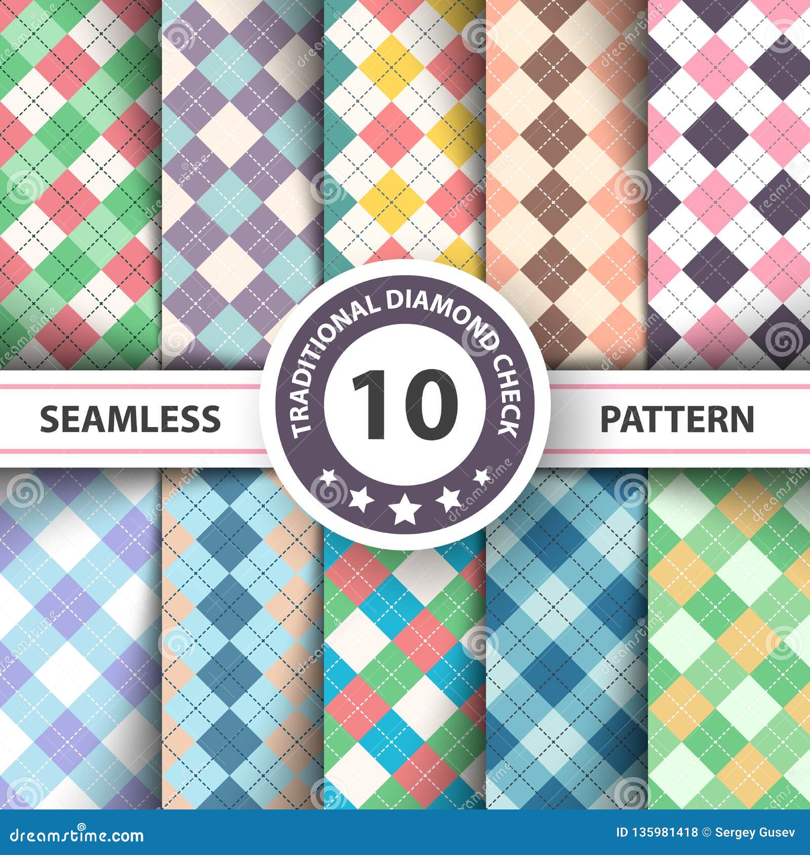 Seamless Argyle Plaid Blue Pattern. Diamond Check - Idea for Your Print ...