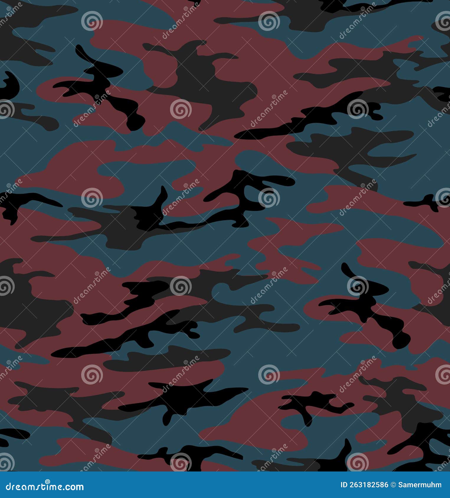 Seamless Army Camouflage, Colored Military Background Ready for Textile ...