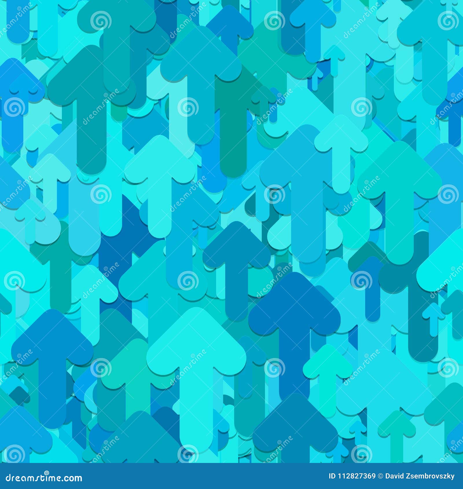 Seamless Arrow Background Pattern - Vector Design from Light Blue ...