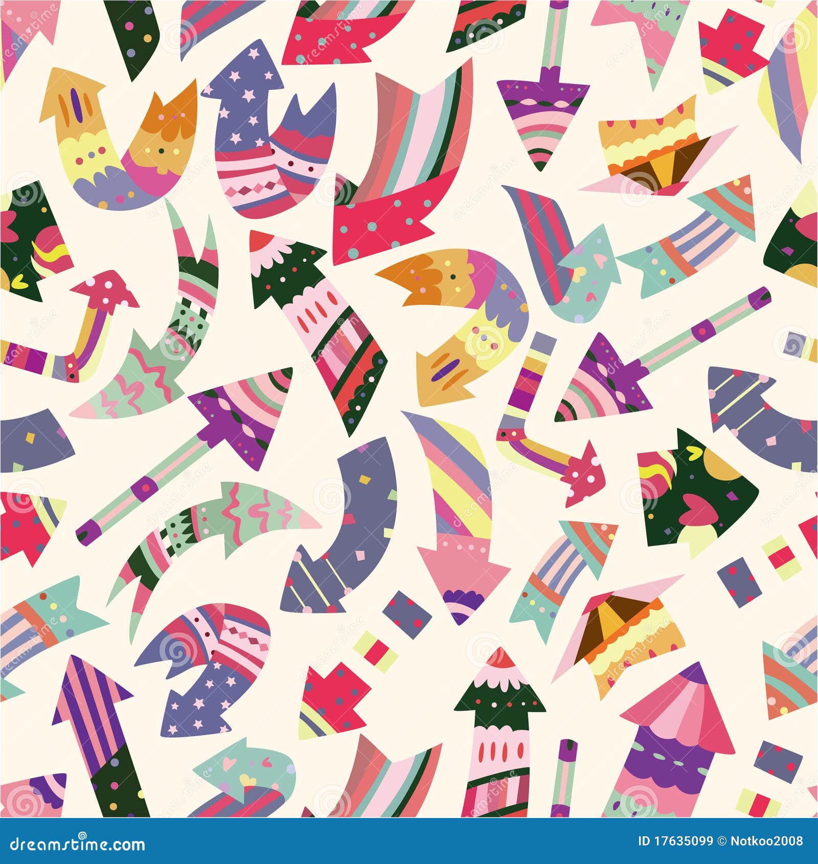 Seamless Arrow Pattern Cartoon Vector | CartoonDealer.com #17635099