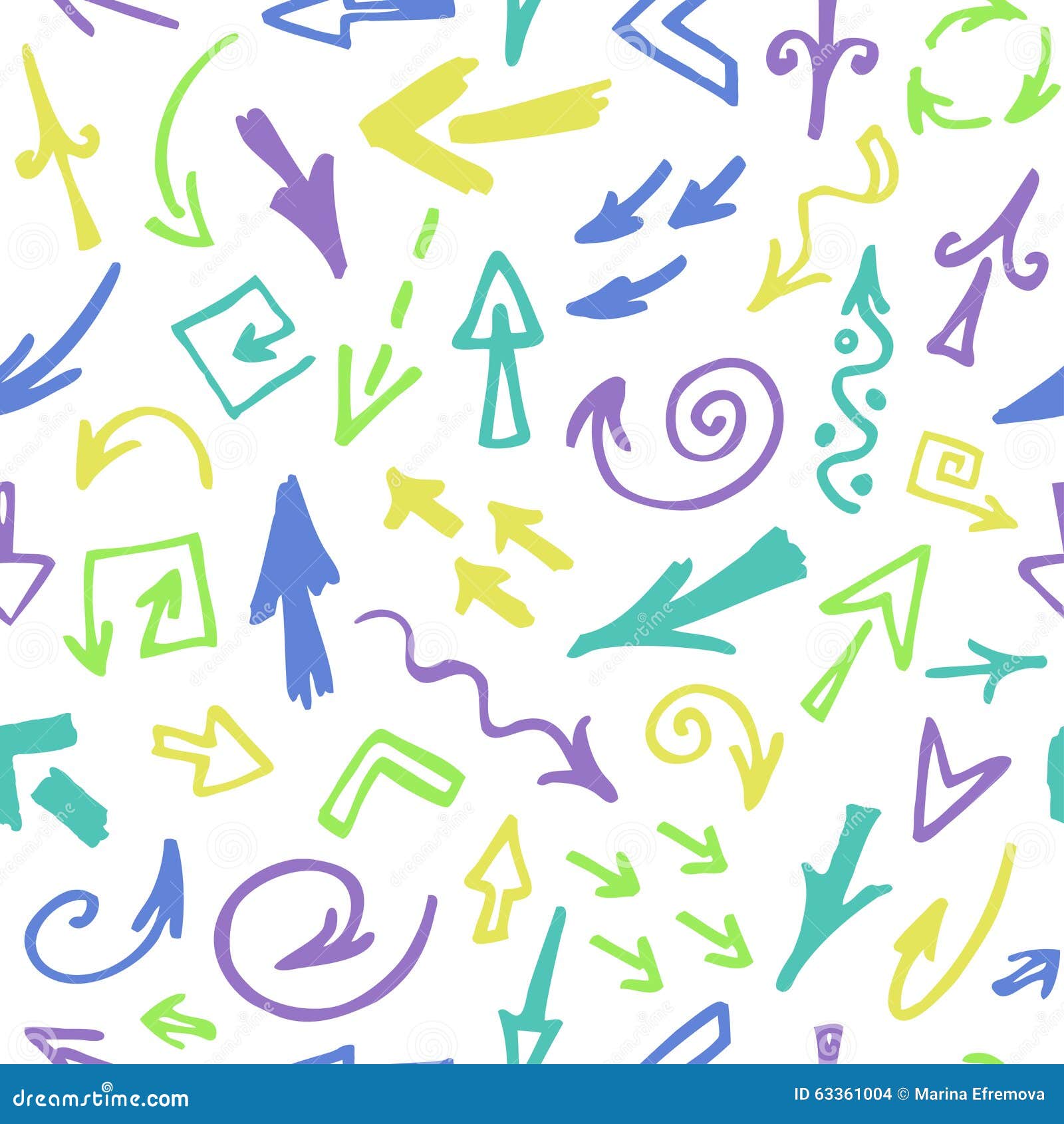 Seamless Arrow Pattern Design in Vector. Stock Vector - Illustration of ...