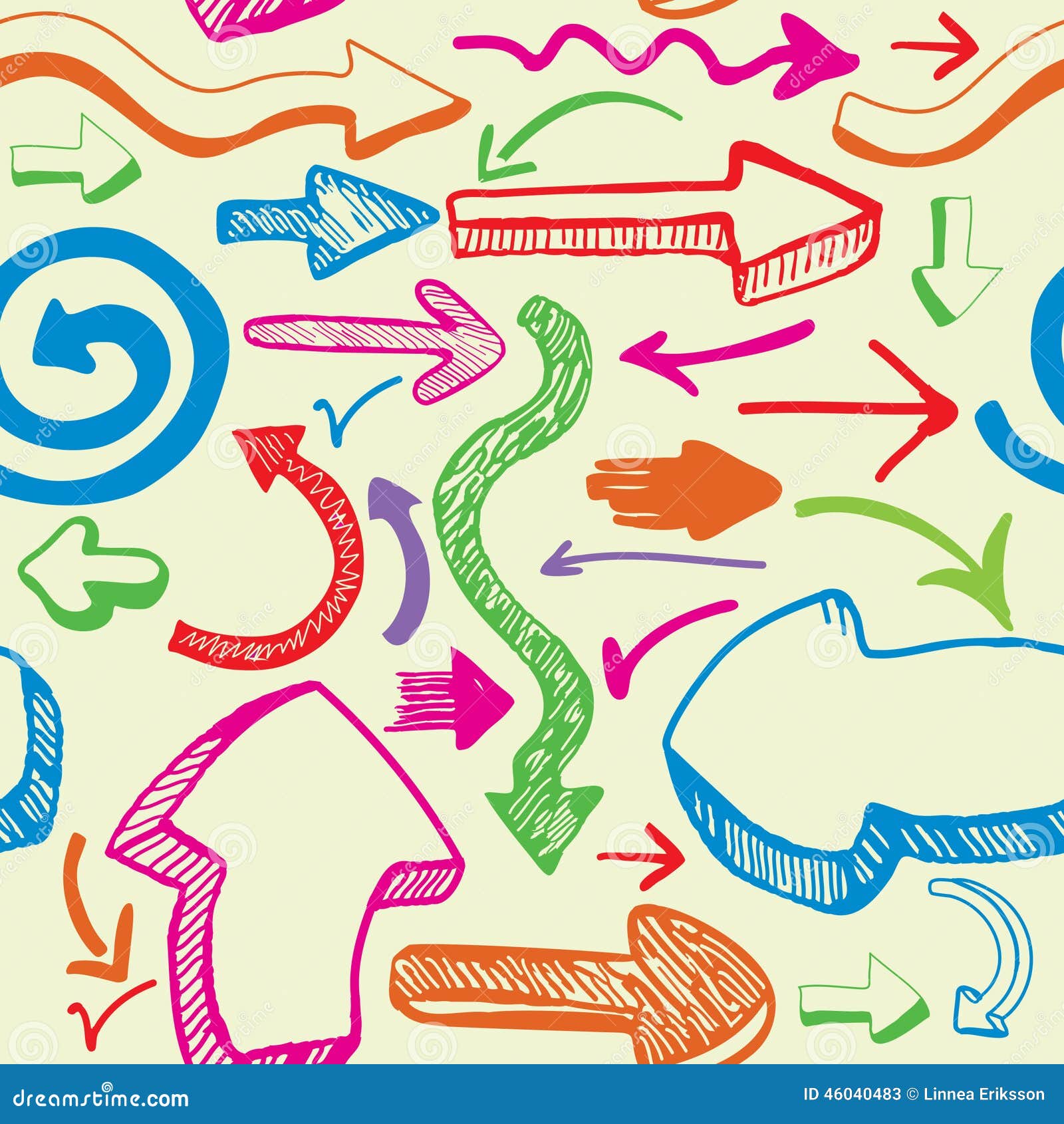 Seamless arrow pattern stock vector. Illustration of childish - 46040483