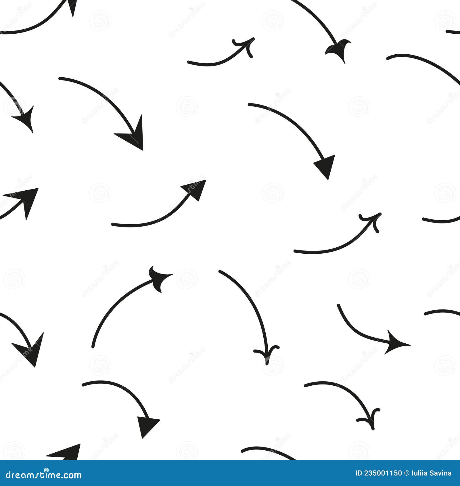 Seamless Arrow Pattern. Pattern with Line Arrows Stock Vector ...