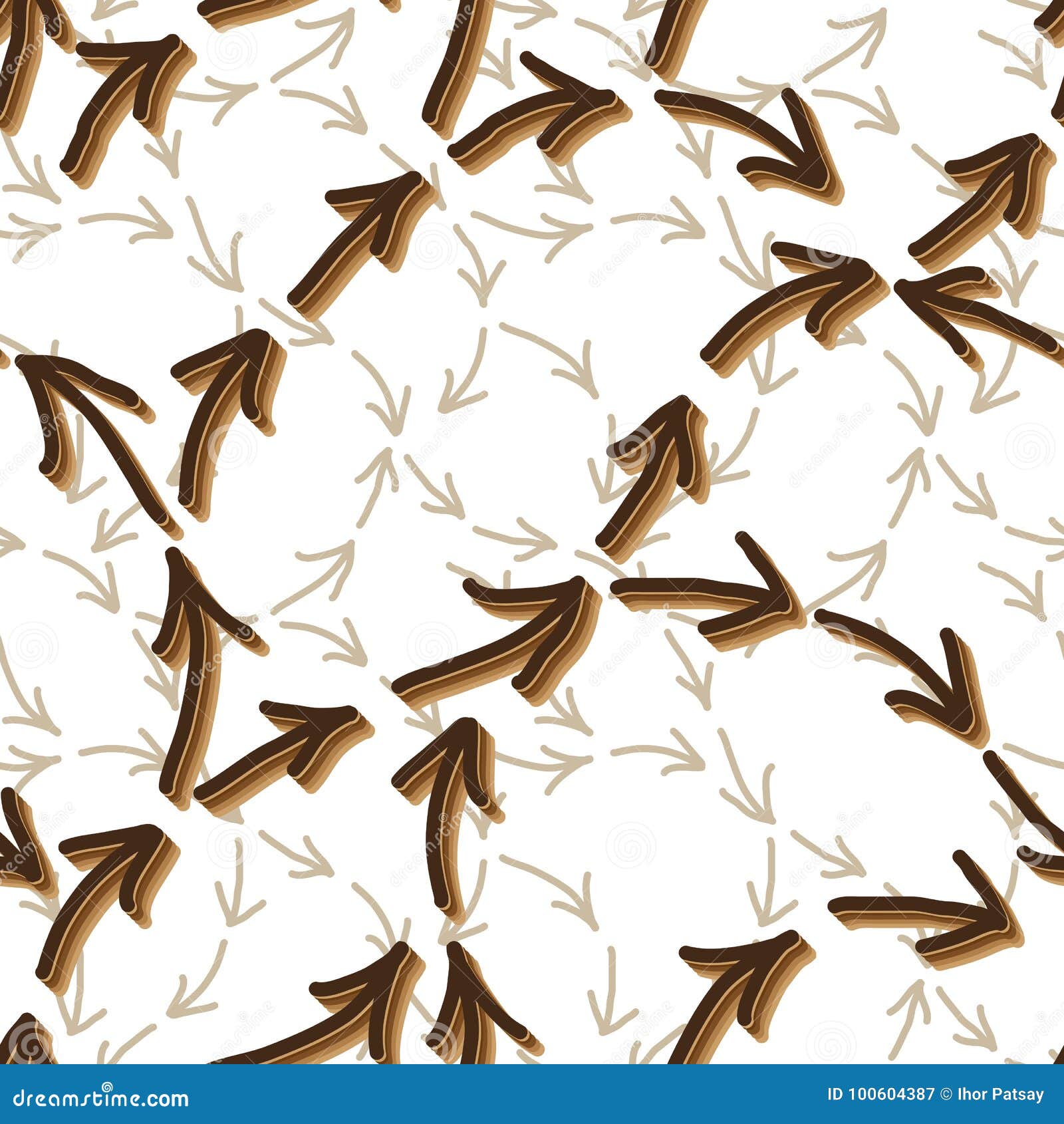 Seamless arrow pattern stock vector. Illustration of retro - 100604387