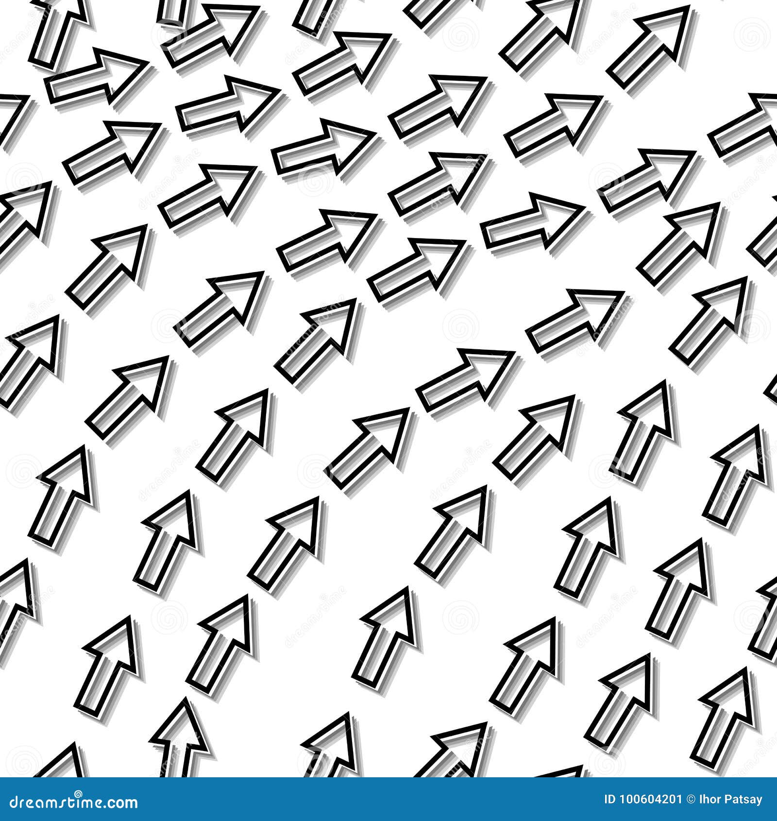 Seamless arrow pattern stock vector. Illustration of white - 100604201
