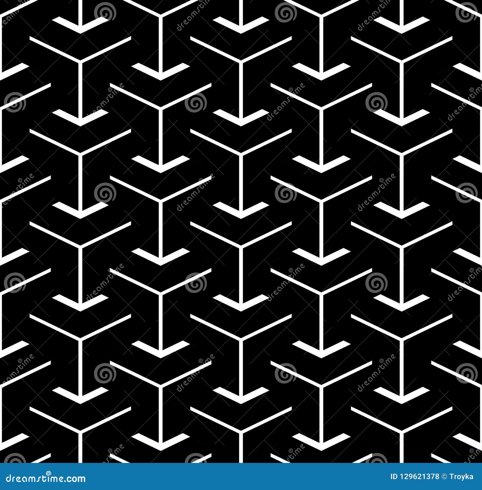 Seamless Arrows Pattern Black Geometric Texture Stock Illustrations ...
