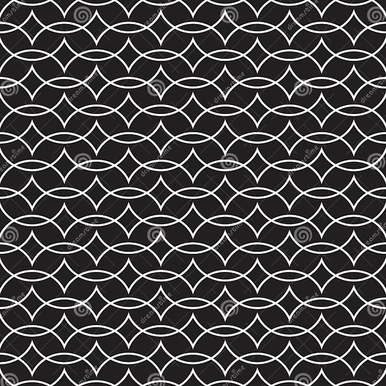 Seamless Art Deco Intersecting Circle Pattern Background Stock ...