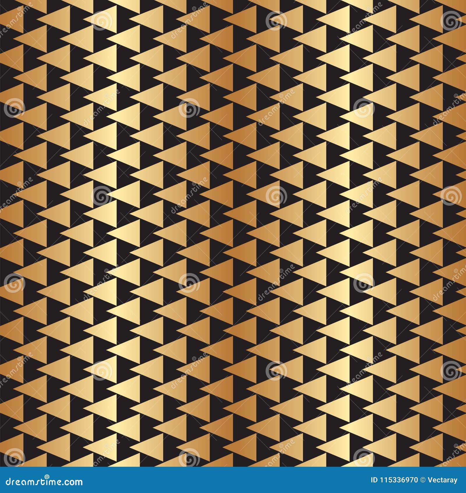 Seamless Art Deco Triangle Pattern Stock Illustration - Illustration of ...