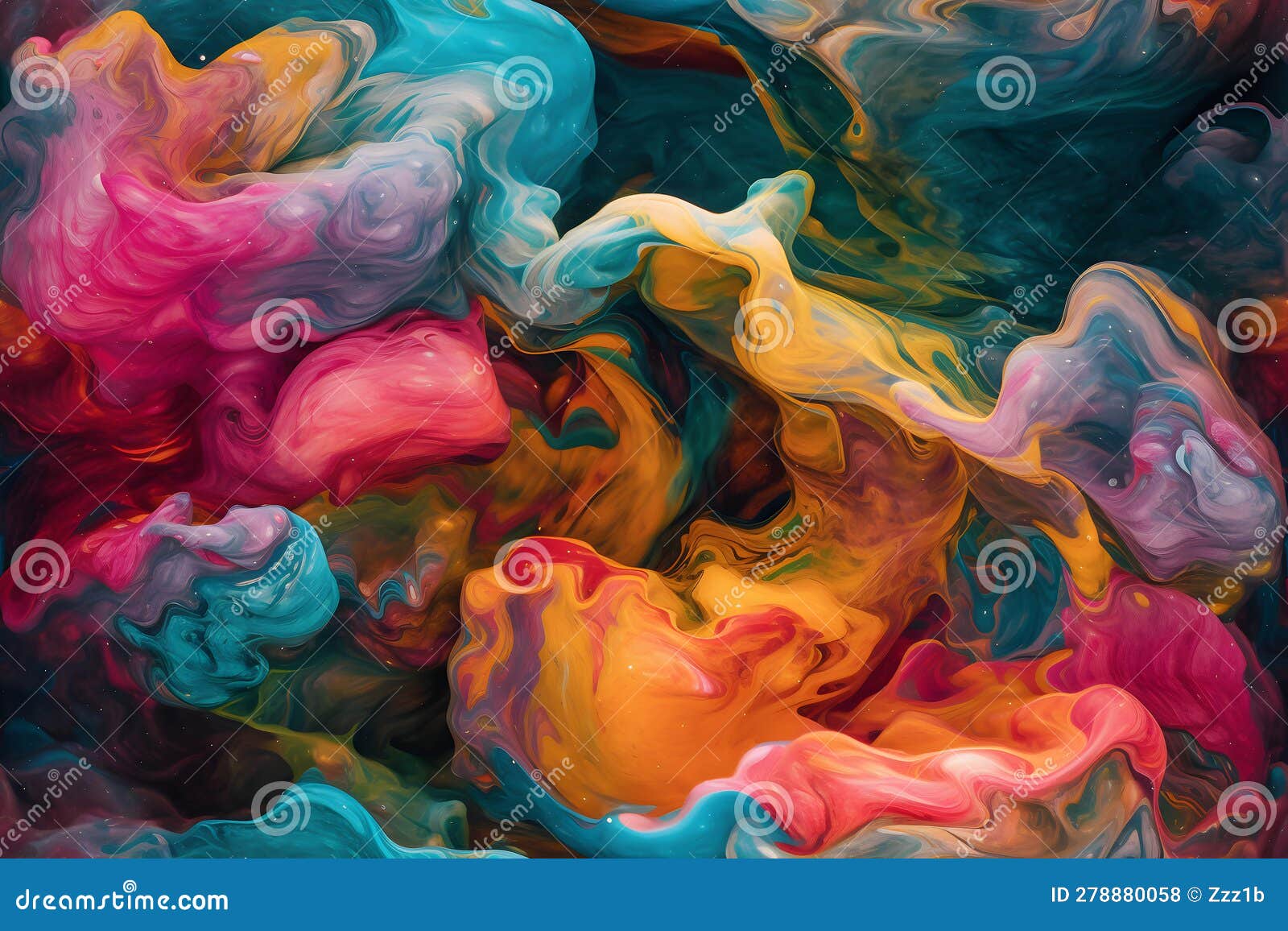 Seamless Artistic Background of Colored Diffusing Turbulent Fumes or ...