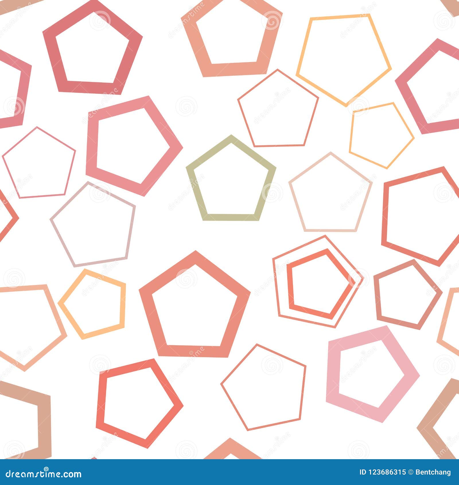 Seamless Artistic Pentagon Background Pattern Abstract. Surface ...