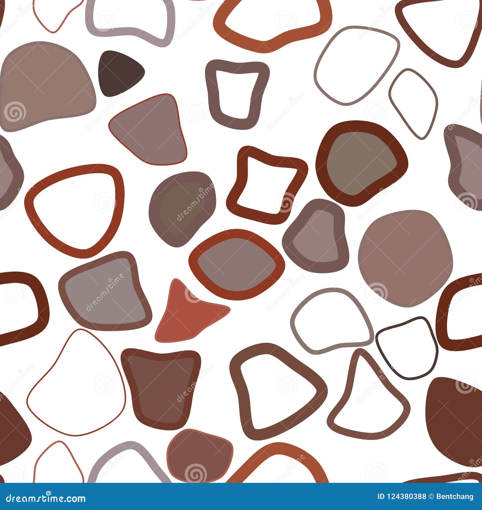 Seamless Artistic Rounded Shapes Background Pattern Abstract. Surface ...