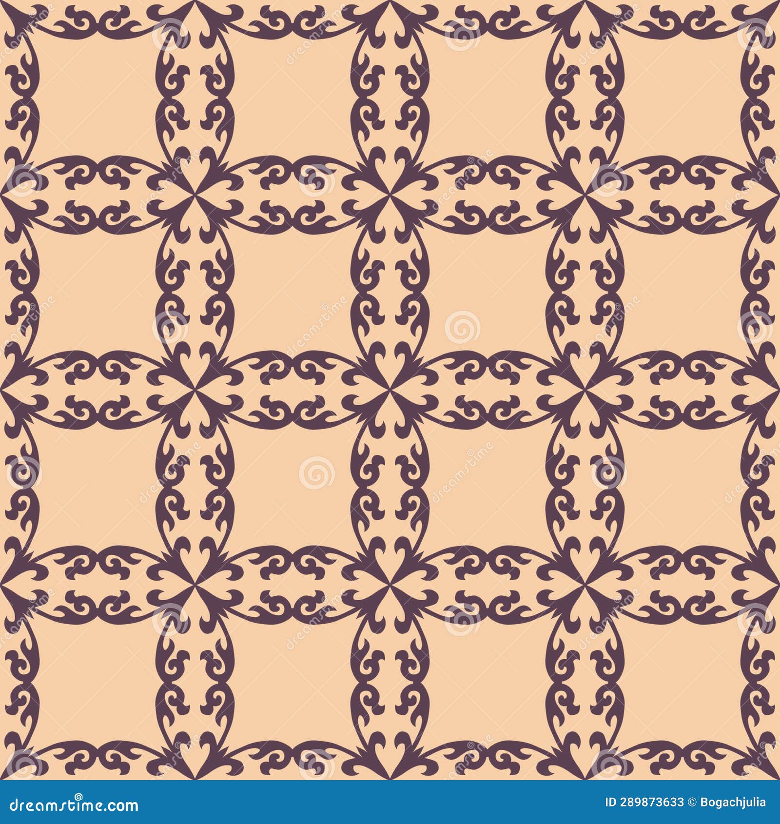 Seamless Asian Pattern of the Nomads of Central Asia Stock Vector ...