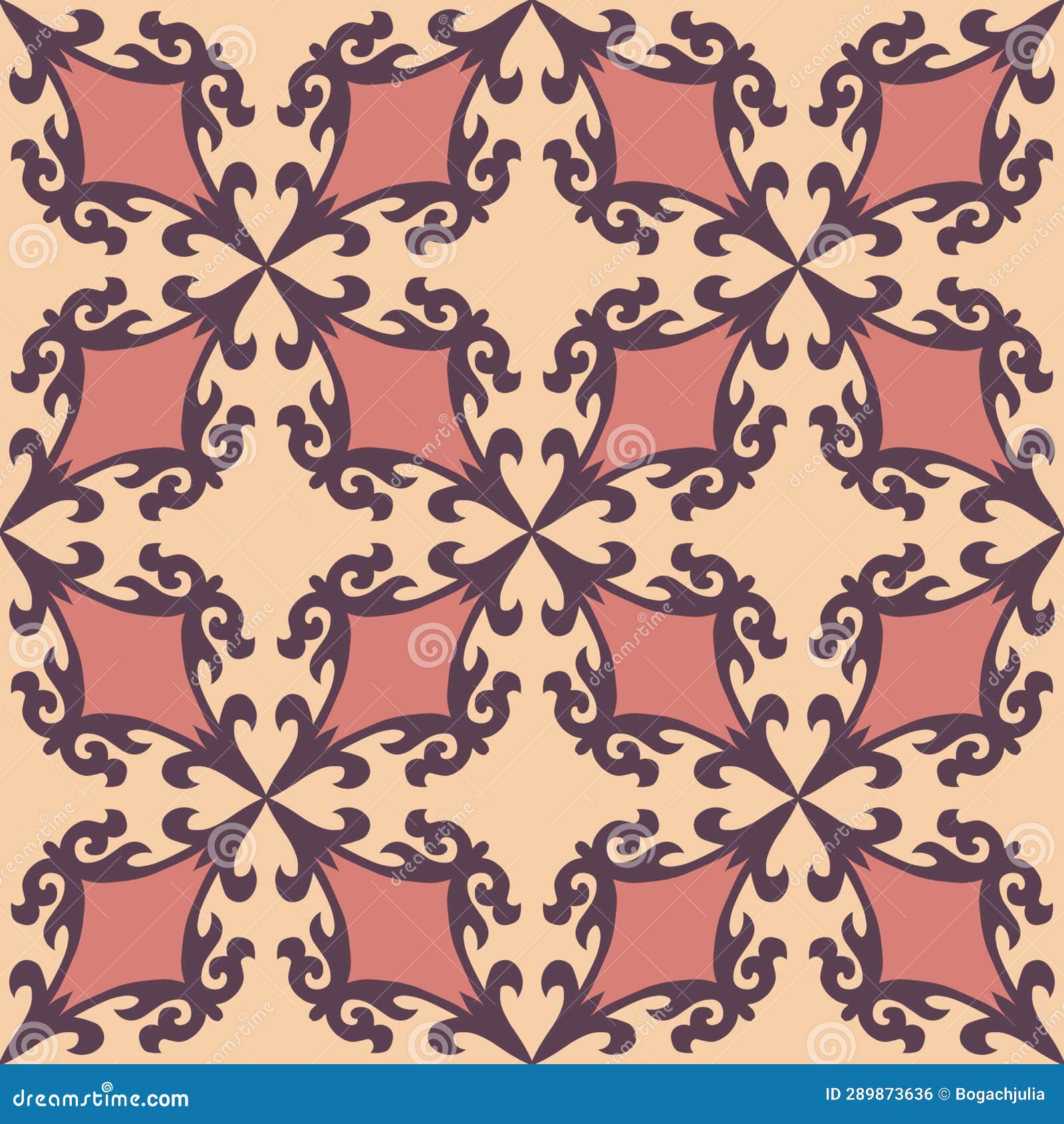 Seamless Asian Pattern of the Nomads of Central Asia Stock Vector ...