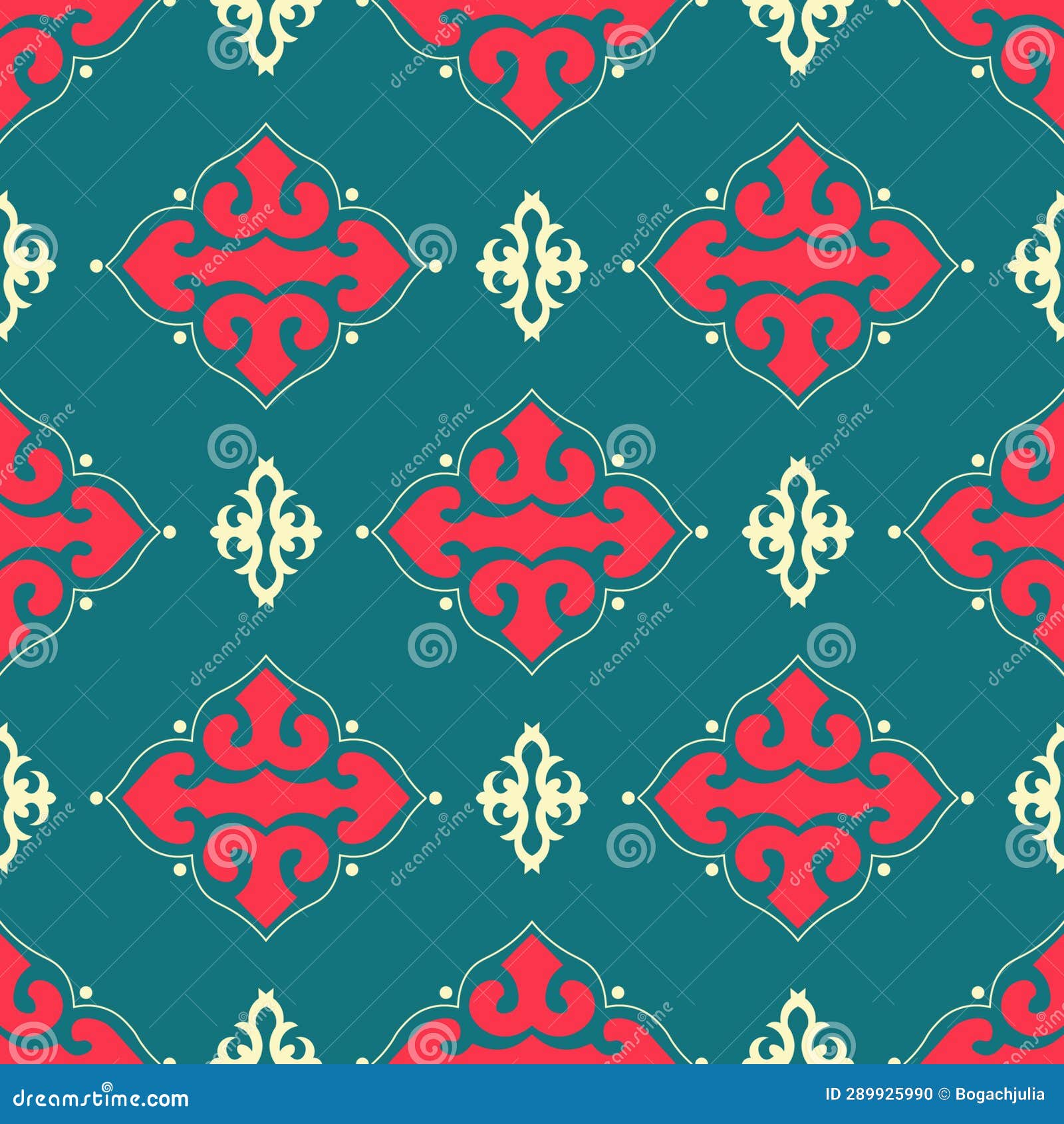 Seamless Asian Pattern of the Nomads of Central Asia Stock Vector ...