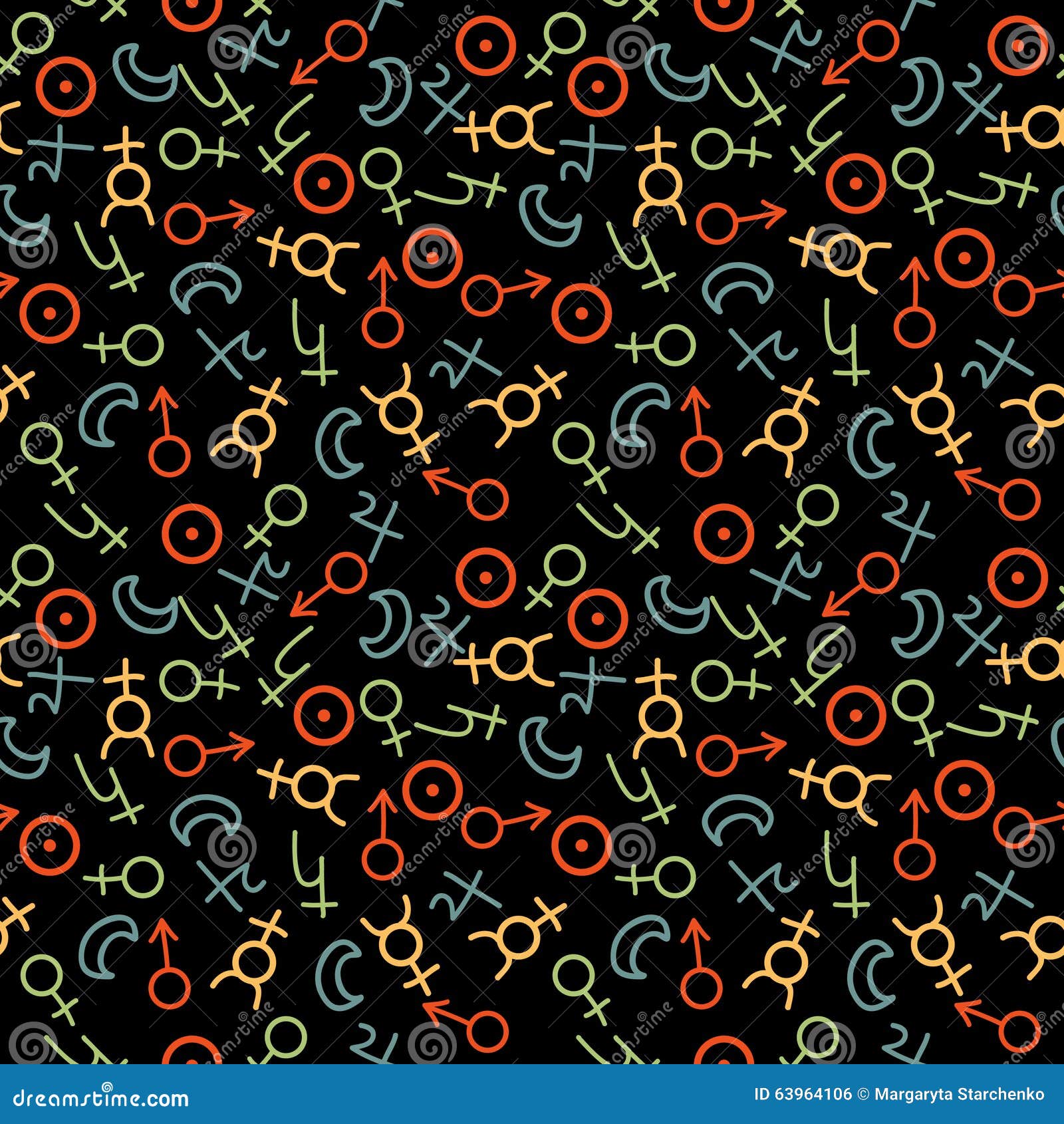 Seamless astrology pattern stock vector. Illustration of elegance ...