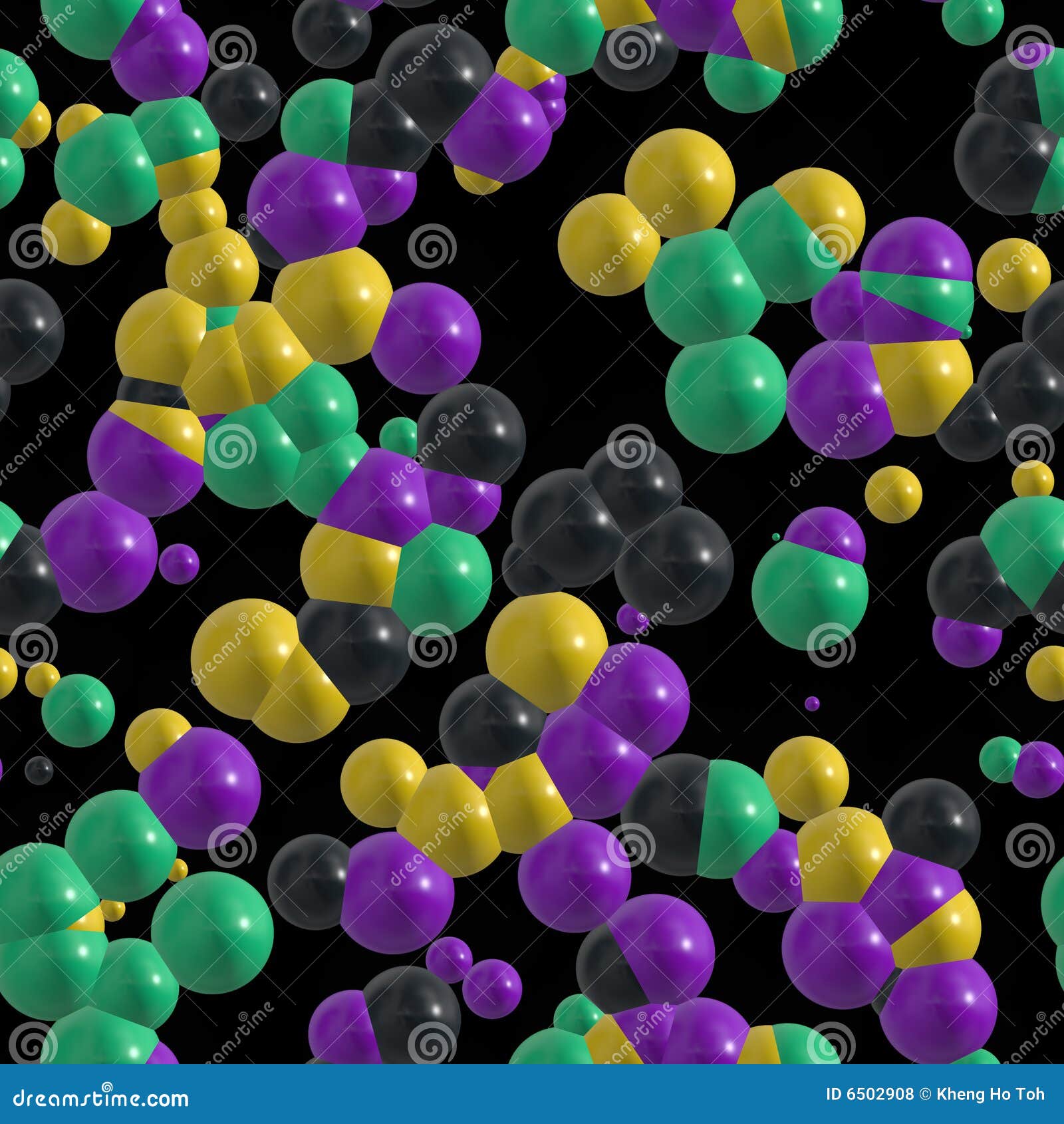 Seamless Atomic Molecule Formation Stock Illustration - Illustration of ...