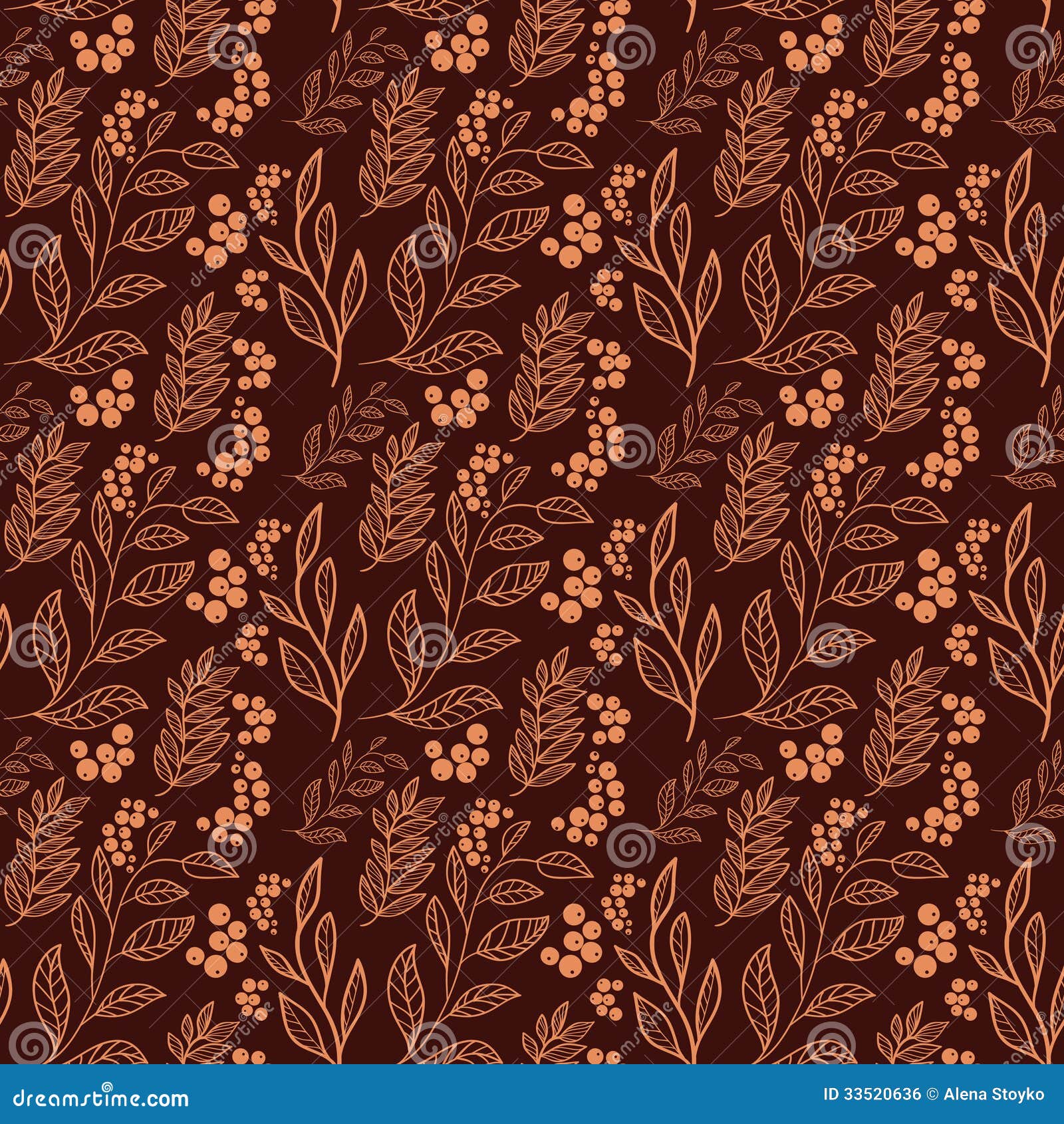 Seamless autumn background stock vector. Illustration of nature - 33520636