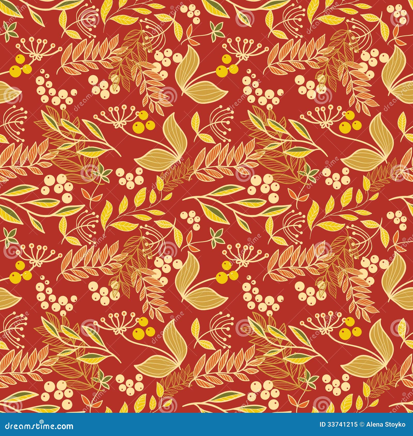 Seamless autumn background stock vector. Illustration of abstract ...