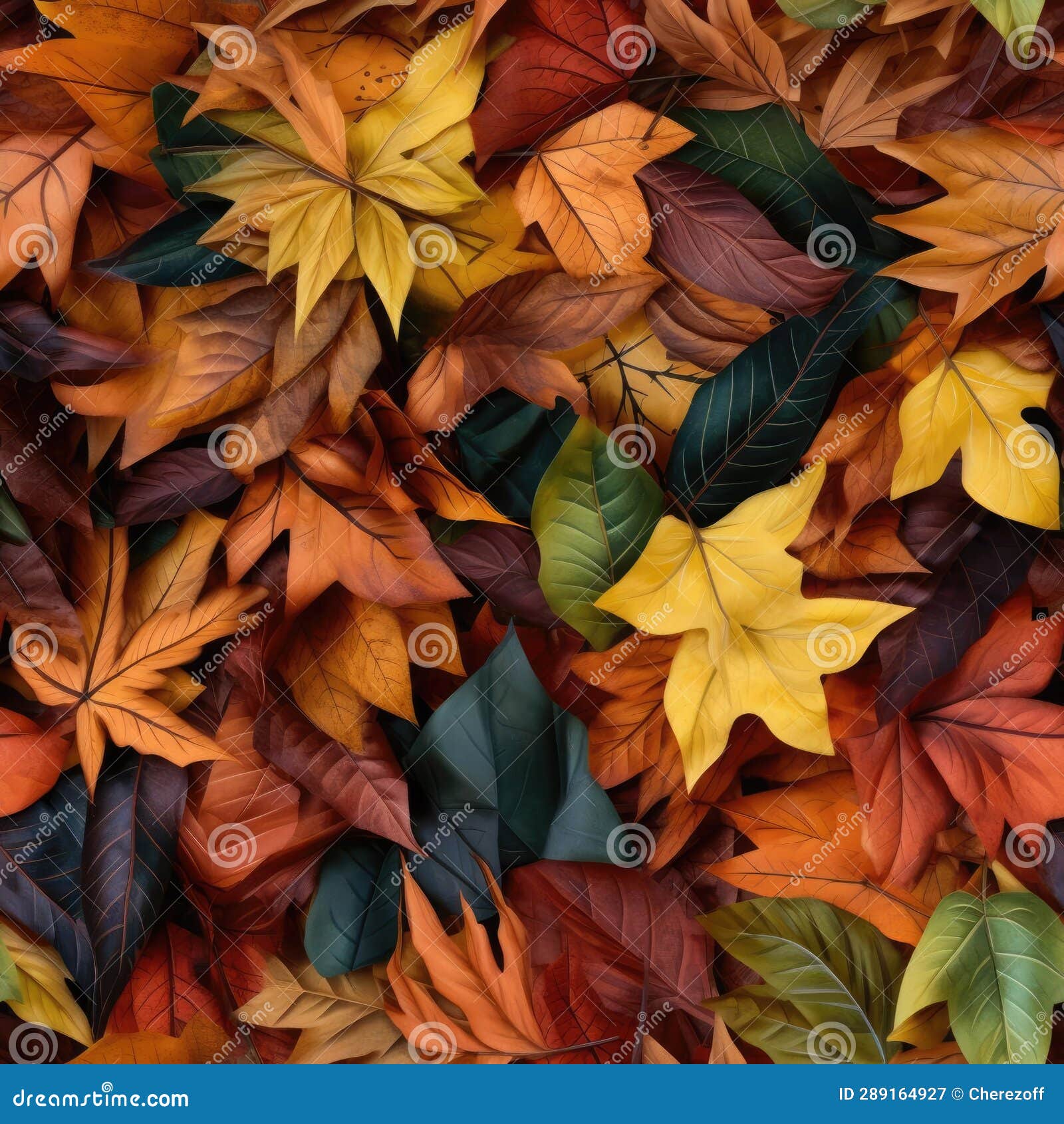 Seamless. Autumn Leaves on the Ground Stock Image - Image of seasonal ...