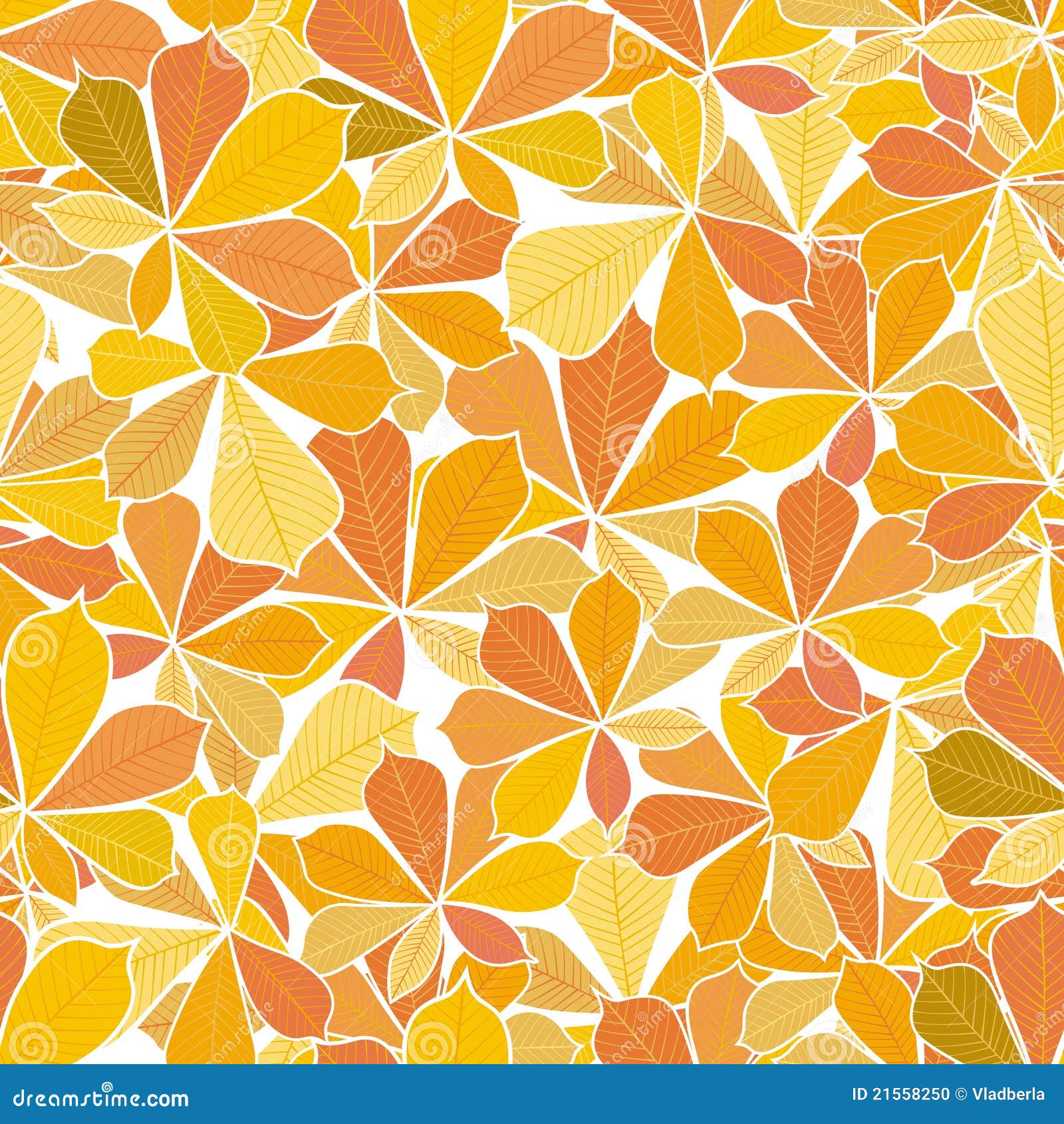 Seamless Autumn Leaves Pattern Stock Vector - Illustration of chestnut ...