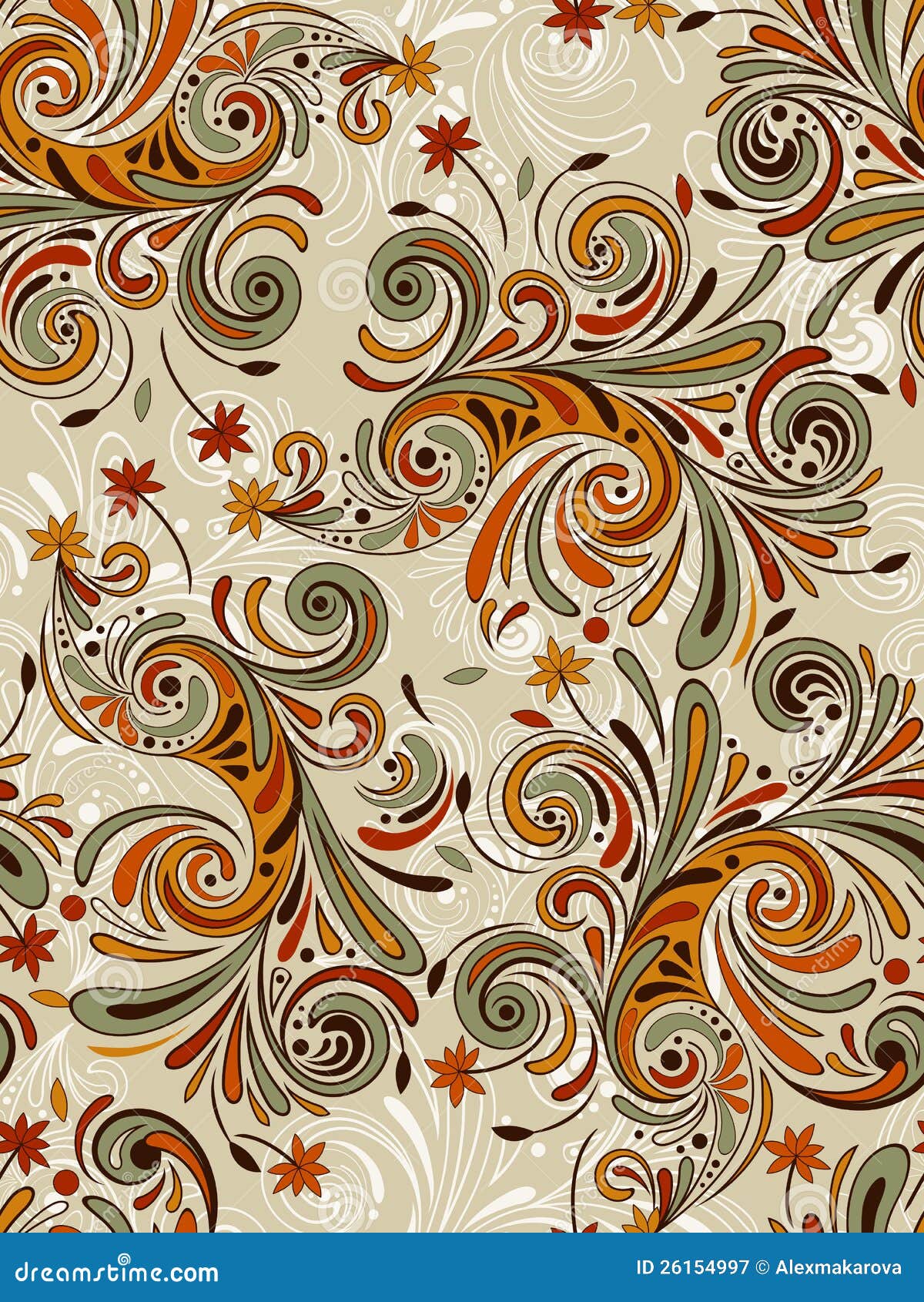 Seamless Autumn Pattern stock vector. Illustration of paper - 26154997