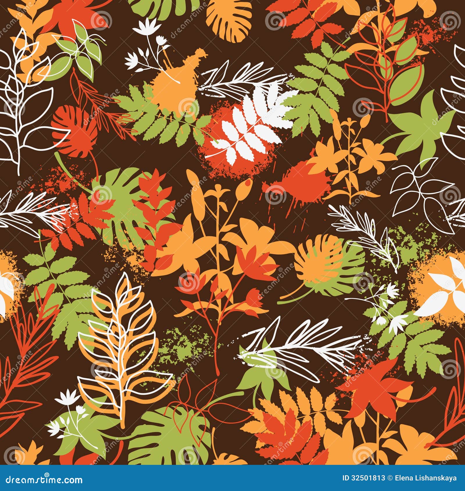 Seamless autumn pattern stock vector. Illustration of abstract - 32501813