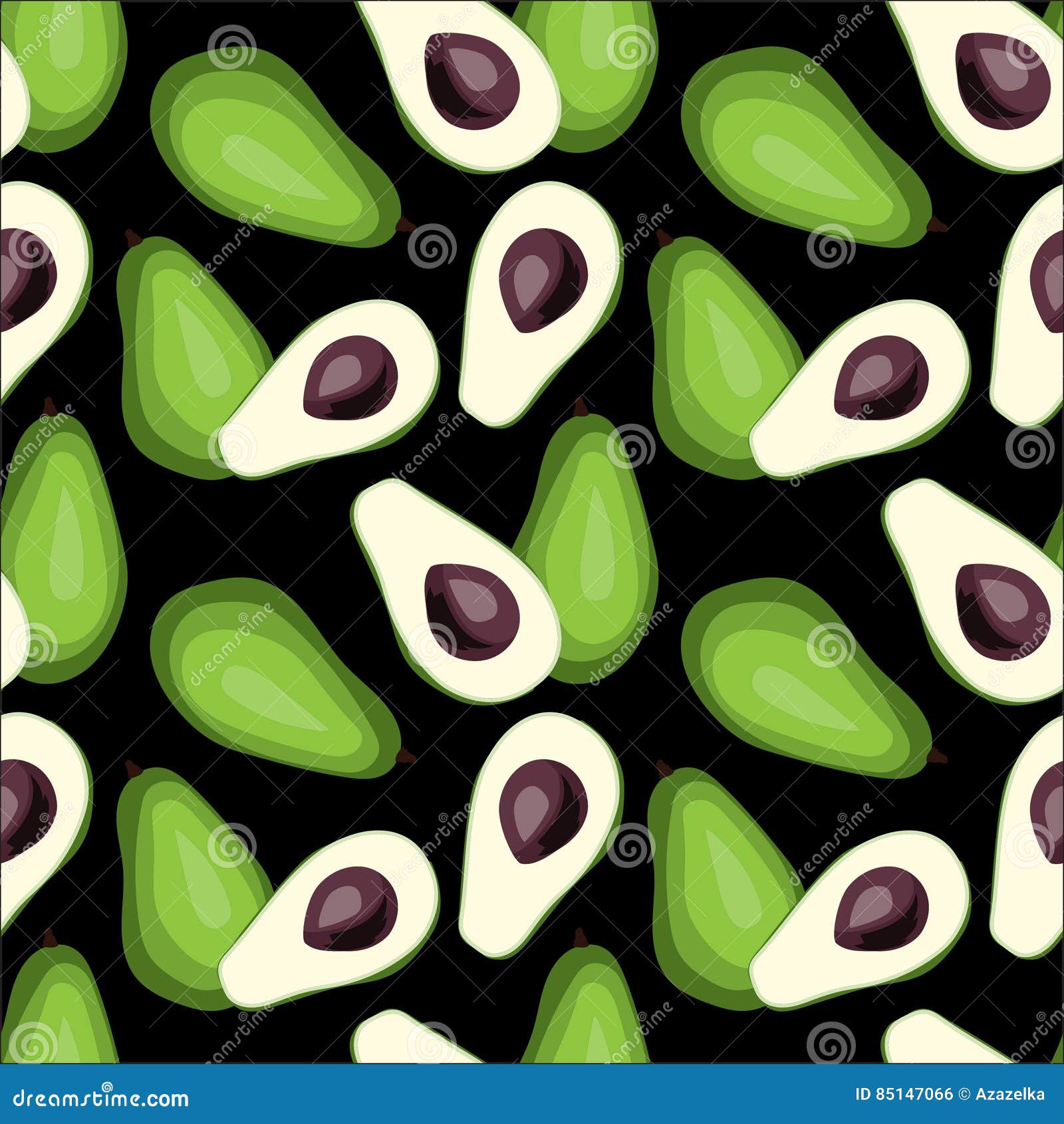 Seamless Avocado Pattern. Tile Green Vegetable Background Stock Vector ...