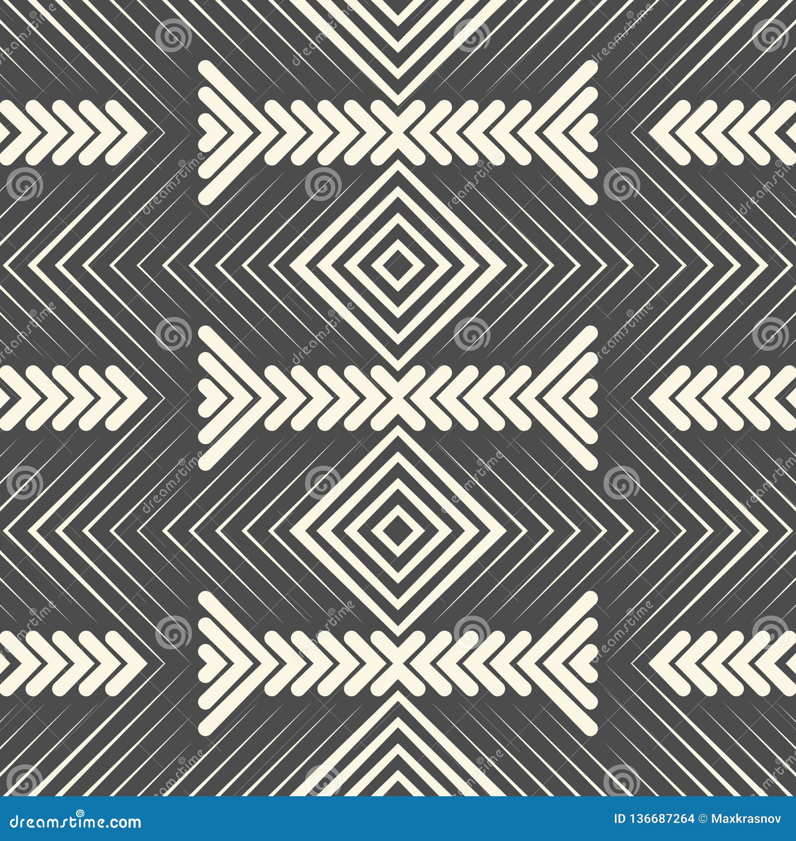 Seamless Aztec Design. Abstract Ornament Background Stock Vector ...