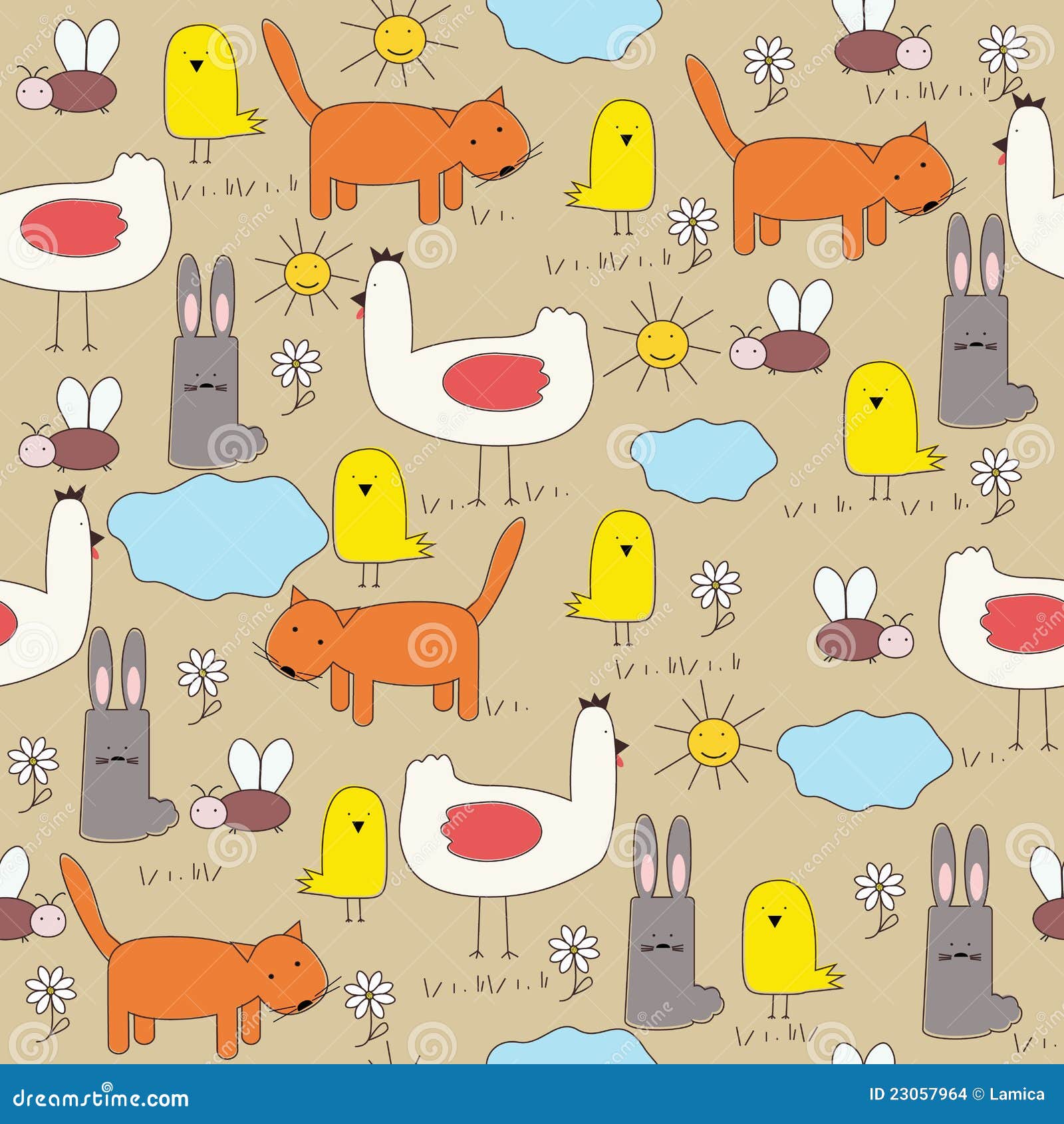 Seamless Baby Background Vector Illustration | CartoonDealer.com #23057964