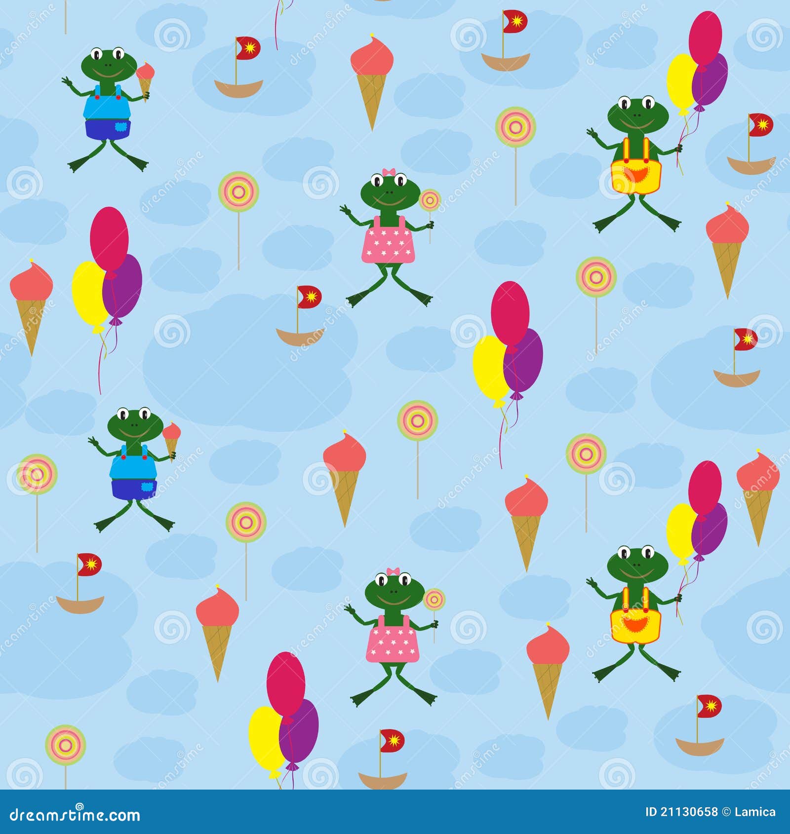 Seamless Baby Background With Cartoon Drawings Stock Vector ...