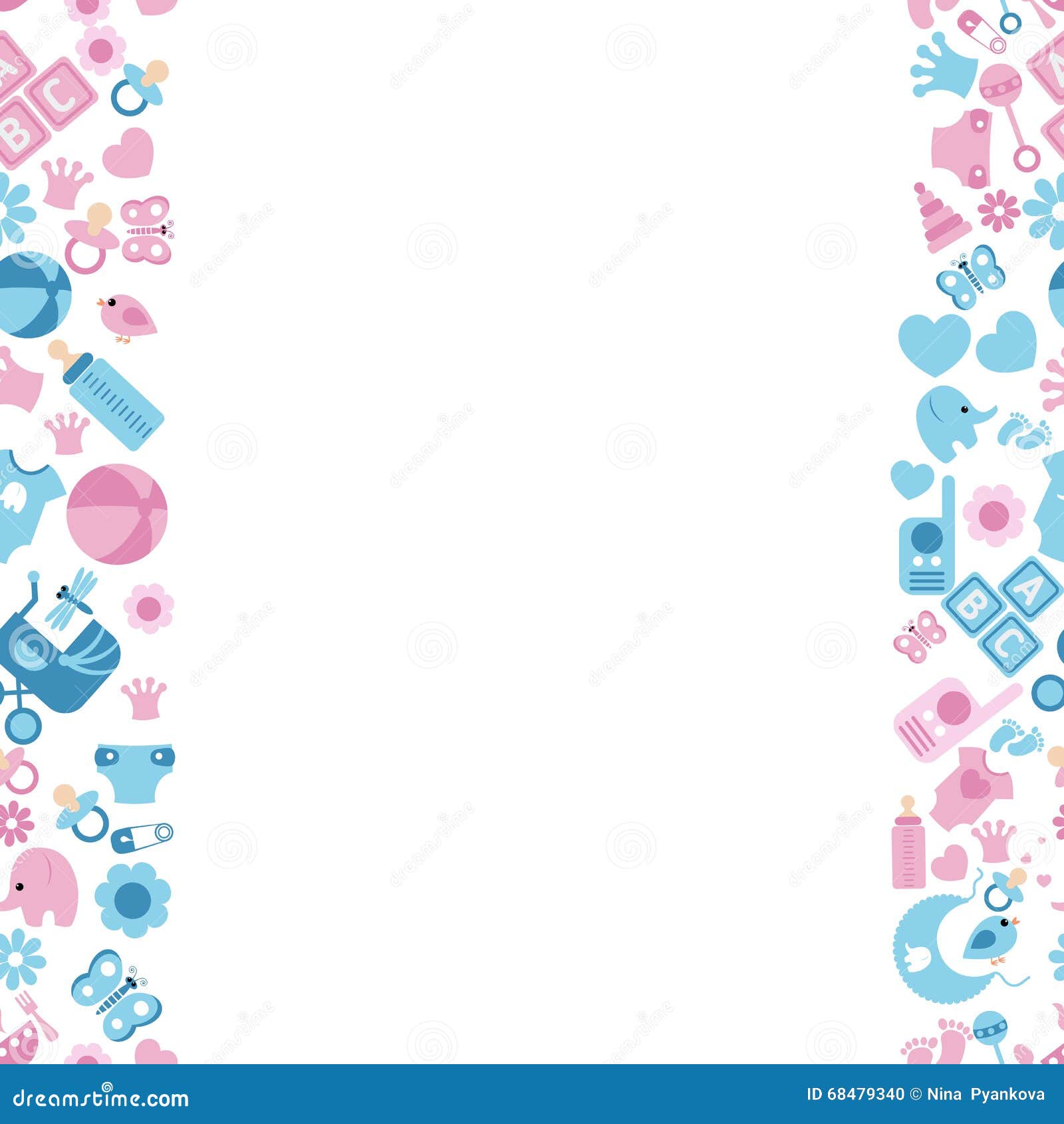 Seamless baby background stock vector. Illustration of icons - 68479340