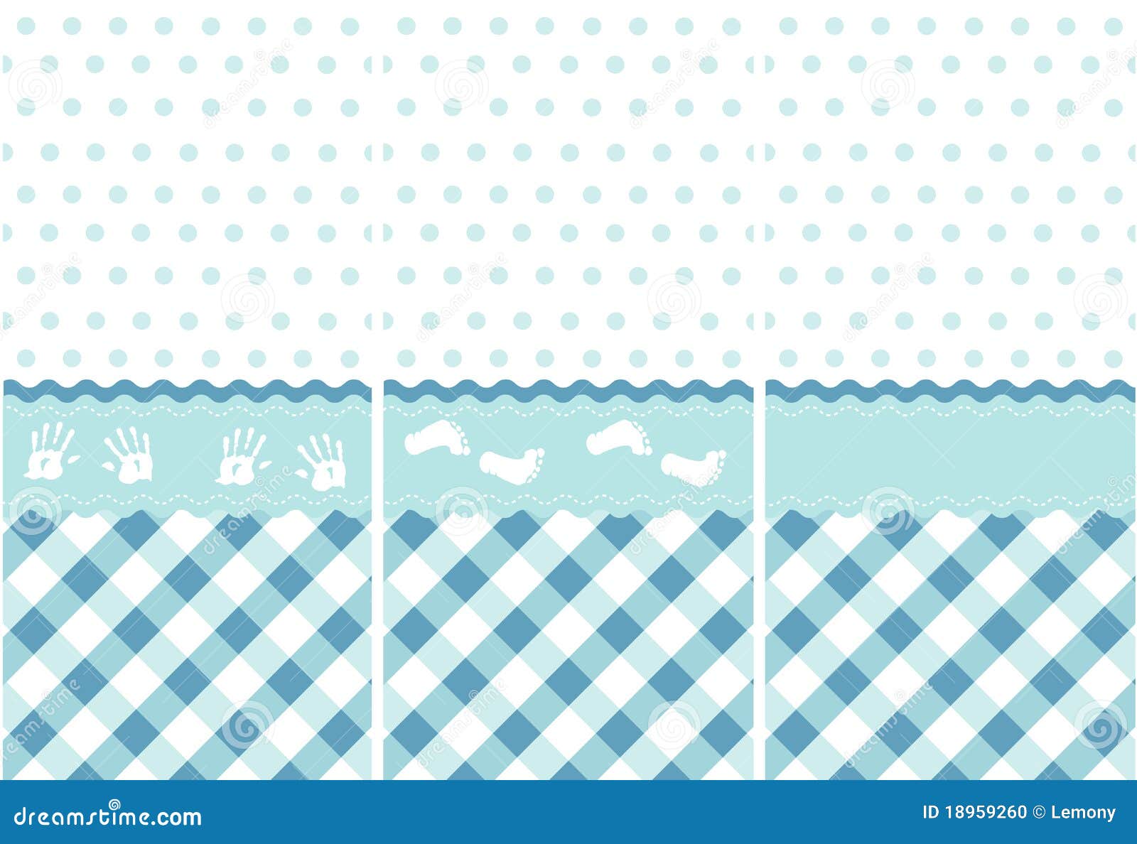 Seamless Baby Boy Pattern, Blue Wallpaper Set Stock Vector ...