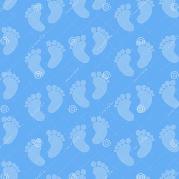Seamless Baby Feet Pattern stock illustration. Illustration of finger ...