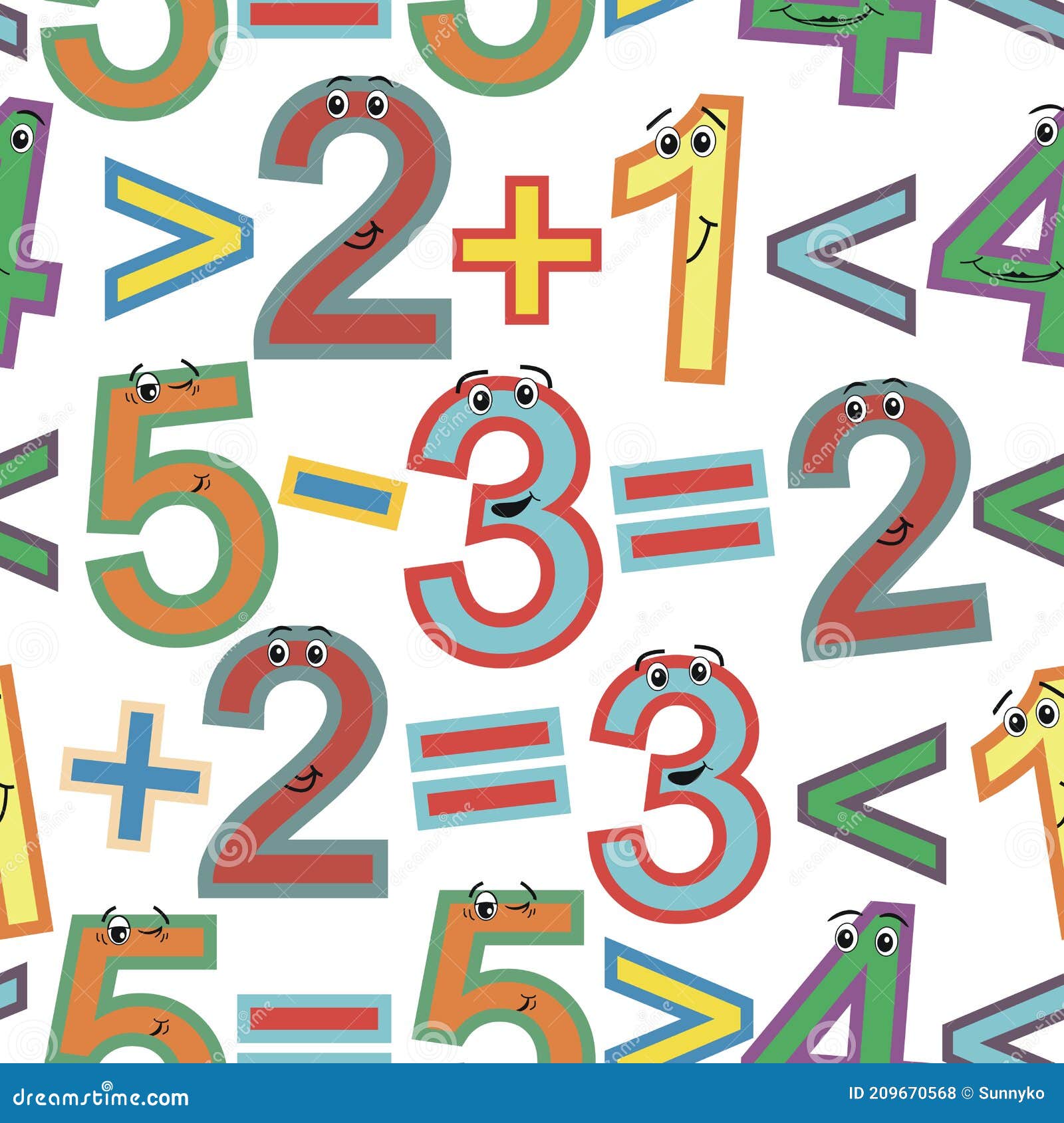 Numbers From One To Ten With Eyes And Positive Emotions. Question Mark ...