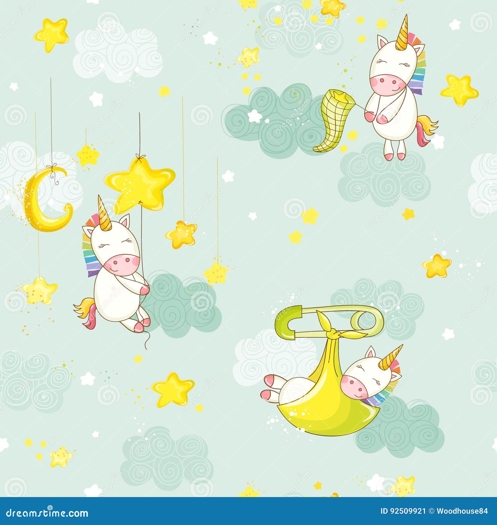 Babystar Design Clipart Blue