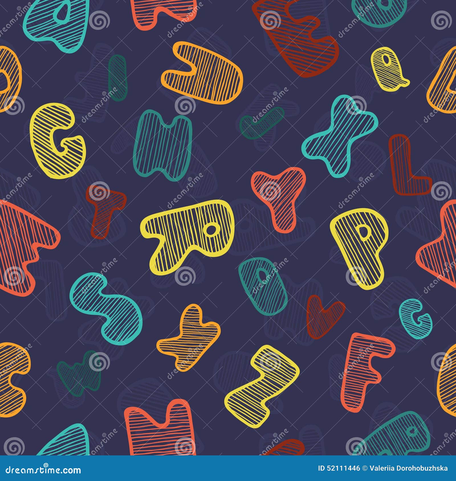 Seamless Background with Abc Stock Vector - Illustration of sketch ...