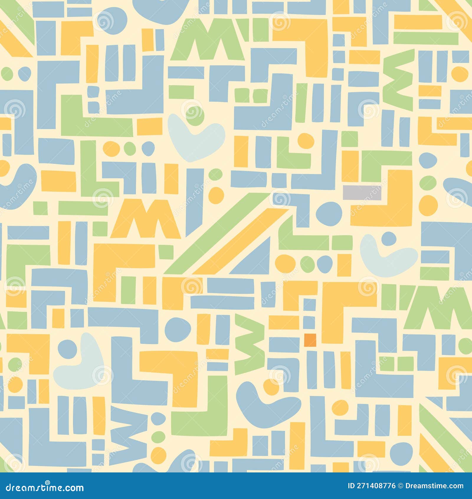 Seamless Background with Abstract Elements. Illustration for Interior ...